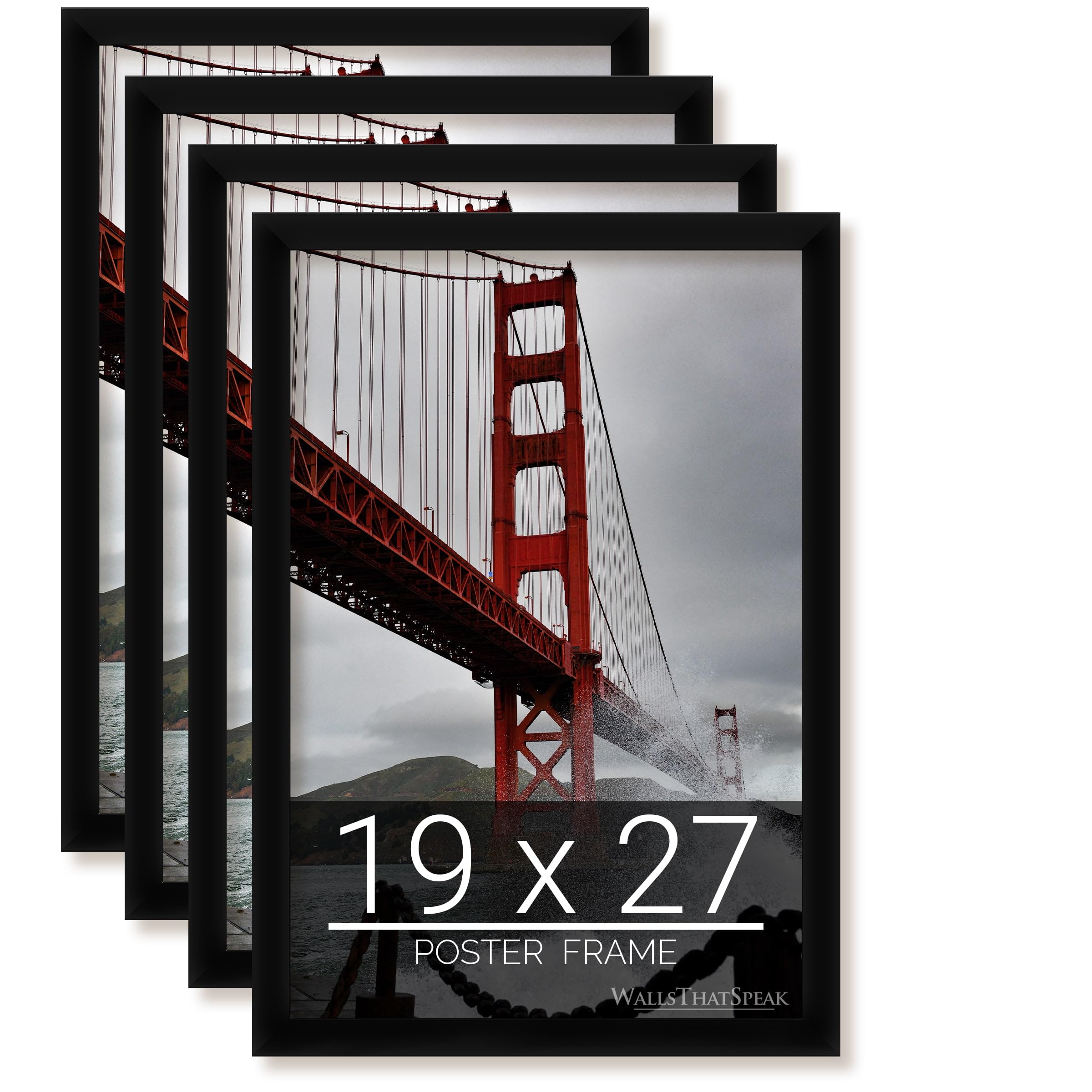Amazon.com - wallsthatspeak 19x27 Black Picture Frame for Puzzles ...
