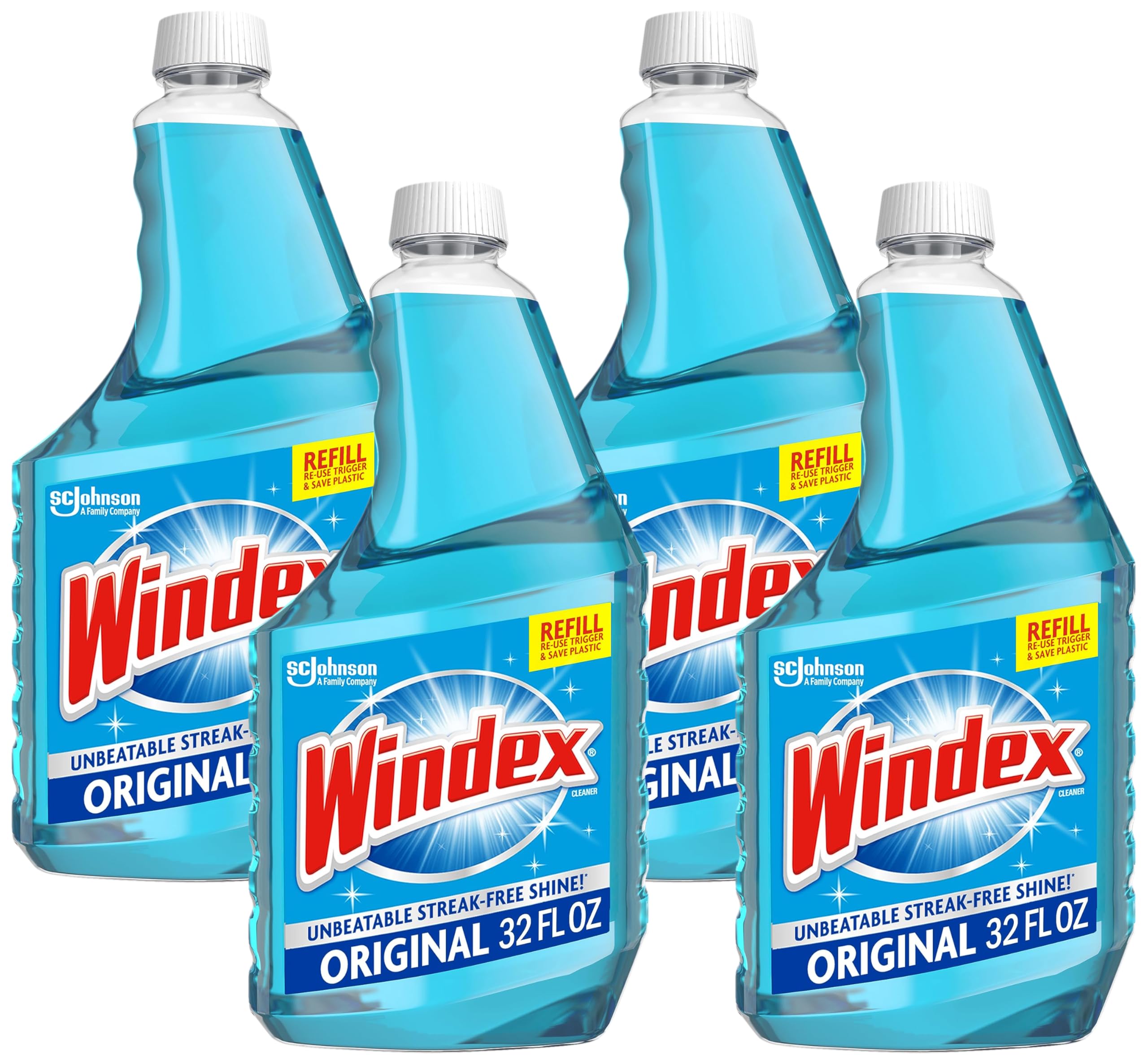 Amazon.com: Windex Glass and Window Cleaner Refill Bottle, Bottle Made ...
