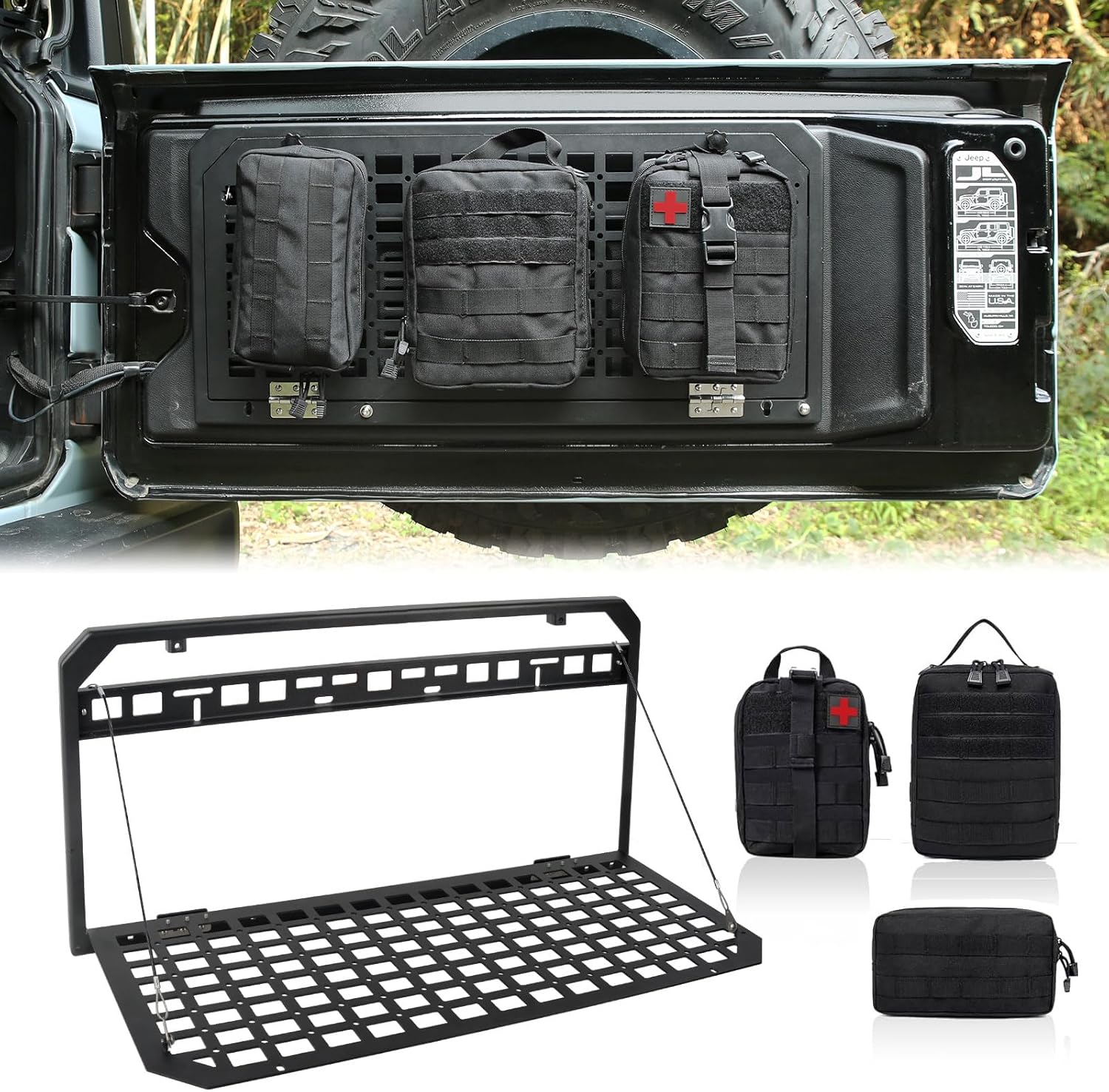 MAIKER Tailgate Table 3 Storage Bags,Tailgate Molle Panel Compatible ...