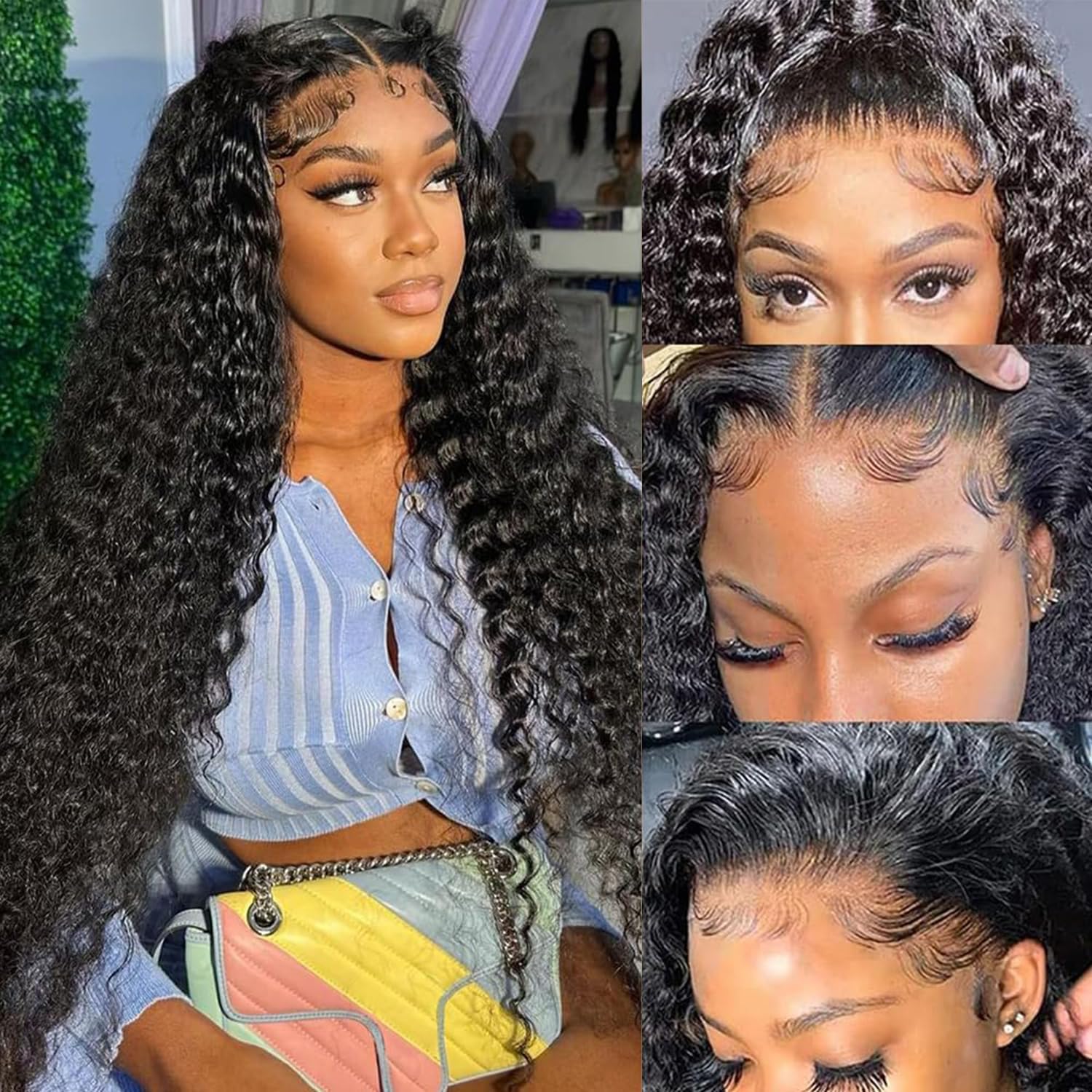 Amazon.com : tsiyu 30 Inch 13x6 Full Lace Front Wigs Human Hair Pre ...