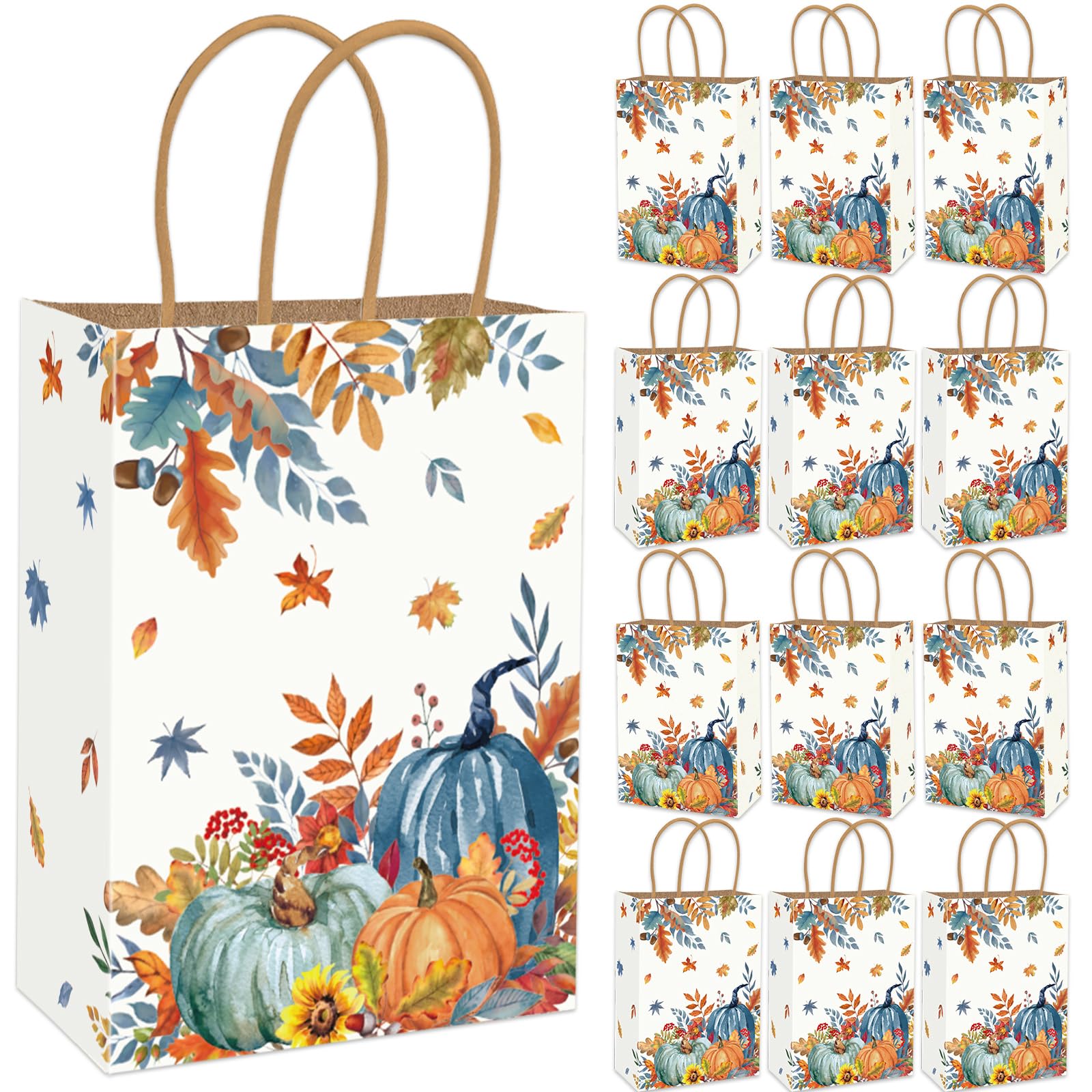 Leaf Bags Whaline 16Pcs Thanksgiving Fall Gift Bags With Handles Autumn ...