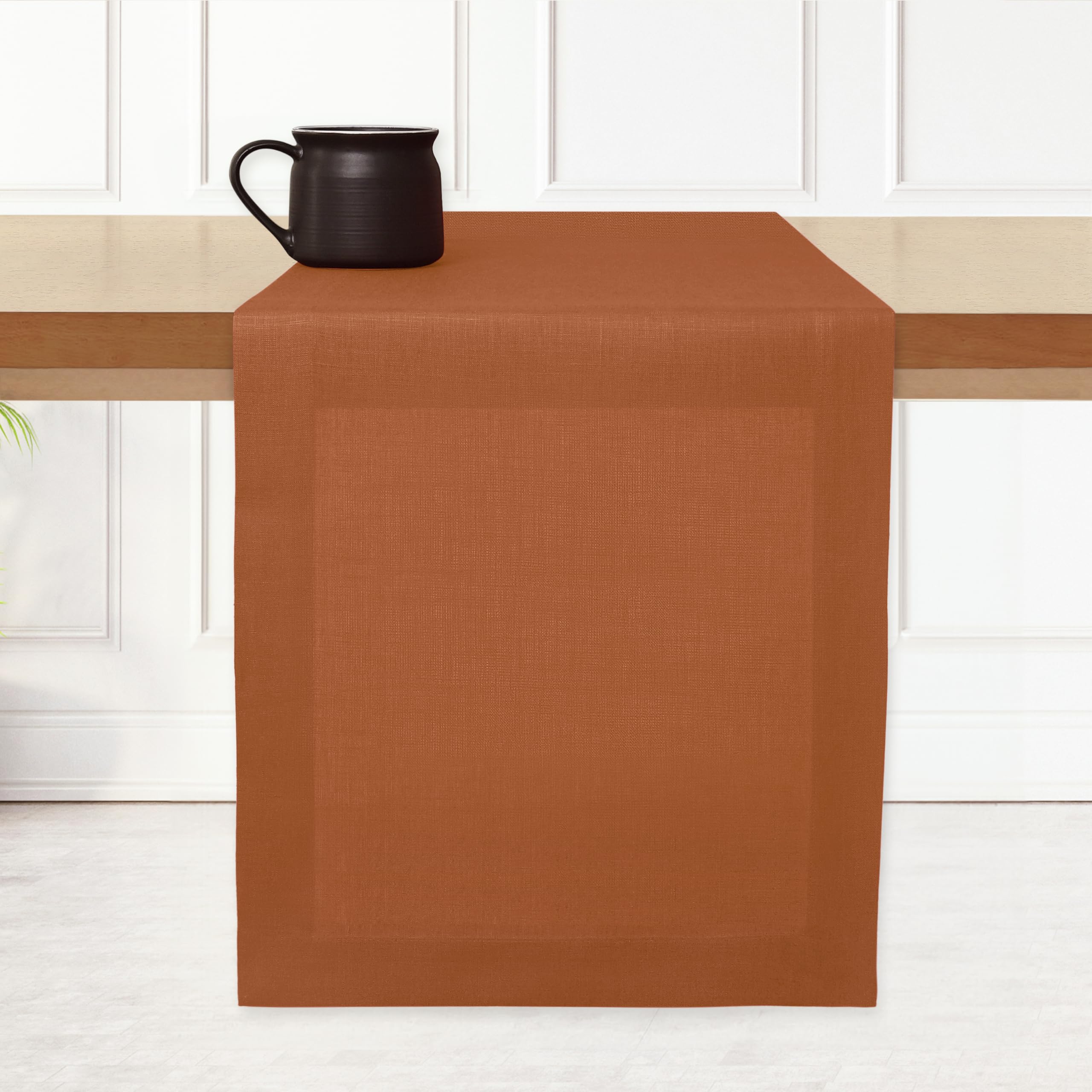 Amazon.com: D'Moksha Homes Linen Table Runner 14 x 84 Inch - 100% Pure ...