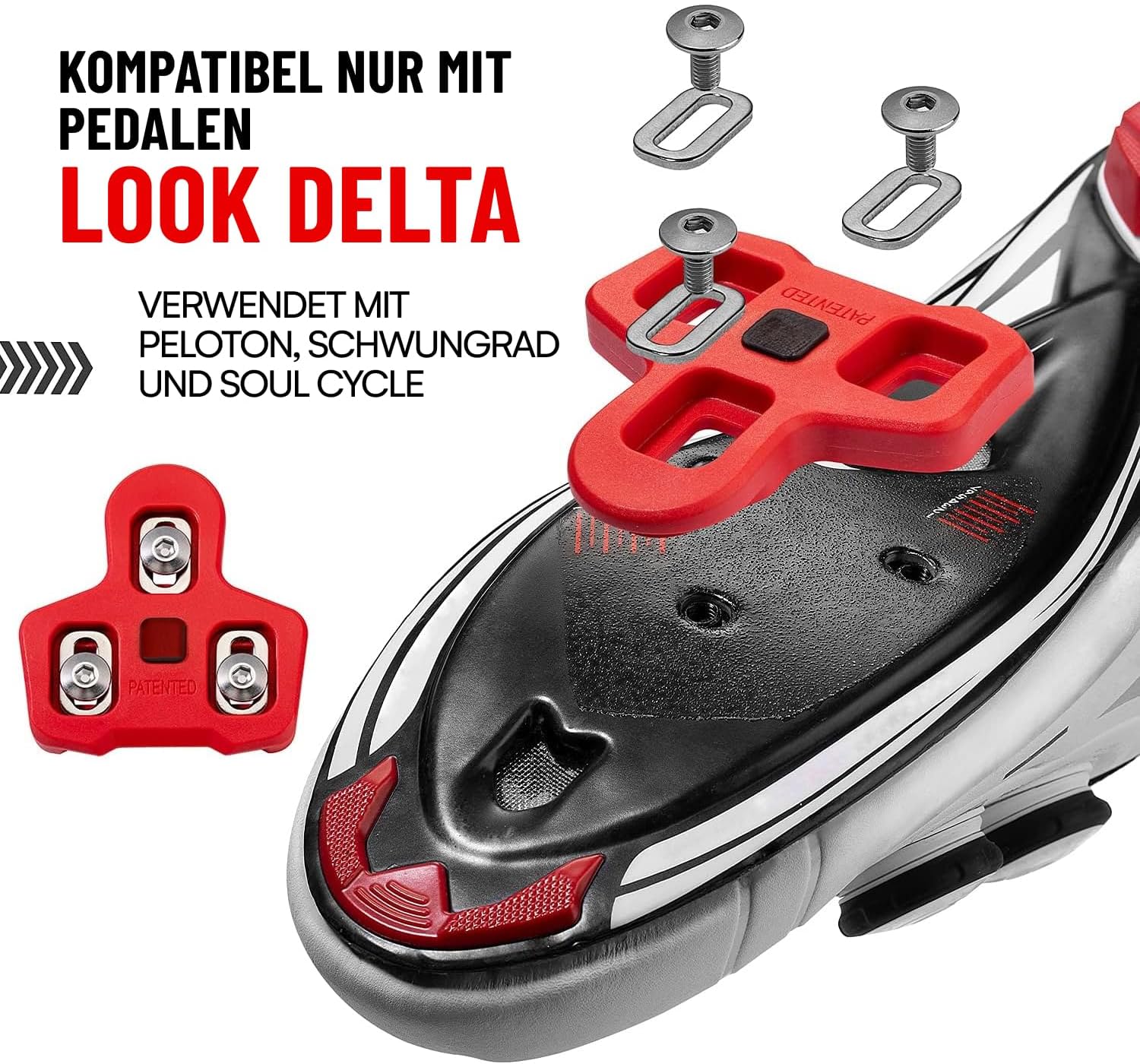 PRO BIKE TOOL Bike Cleats Compatible with Look KEO Cleats, Pedals (9 ...