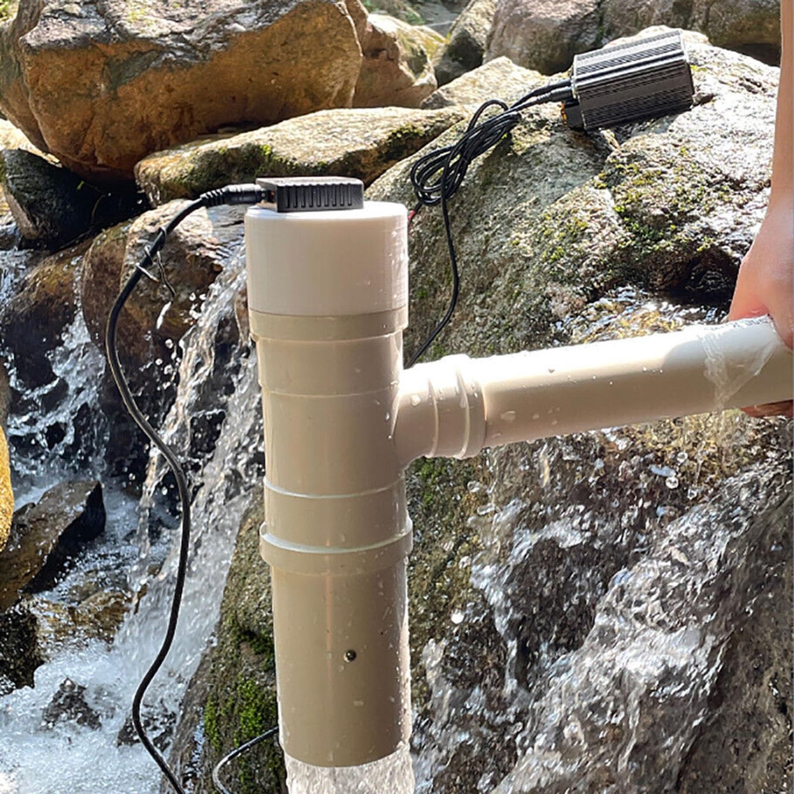 Amazon.com : 50W Pipeline Spiral Hydroelectric Generator USB ...