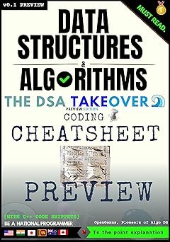 Data Structures and Algorithms: Coding Cheatsheet: The DSA Takeover Edition [preview] (Day ...
