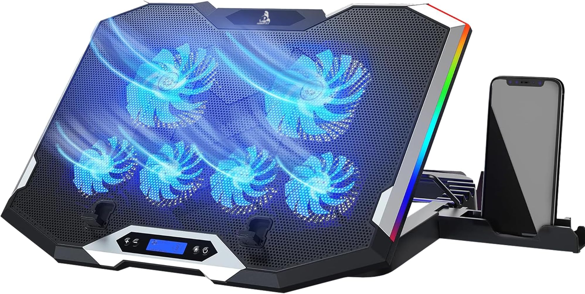 Kreo Tundra 5 Fans RGB Laptop Cooling Pad with Dual USB Port, 5 ...