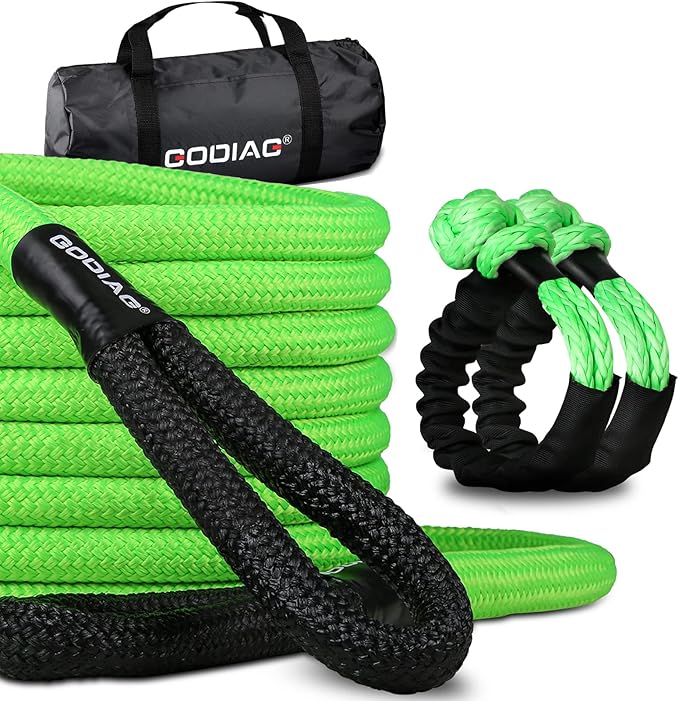 Amazon.com: GODIAG 1"×30ft Kinetic Recovery Rope (36500lbs) Kinetic Tow ...