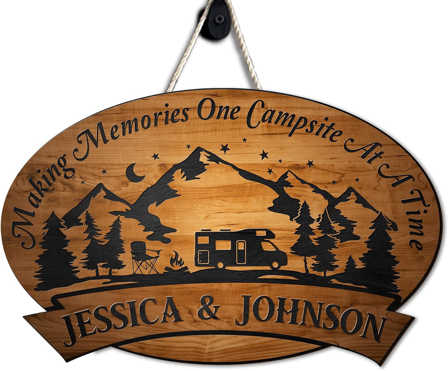 Amazon.com : N NAMESISS All Over Print Sign, Custom Family Camping ...