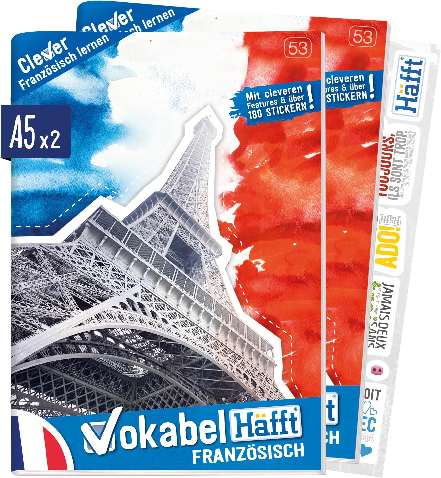 Clairefontaine 161820C Vokabelheft Koverbook (DIN A5, 14,8 x 21 cm ...