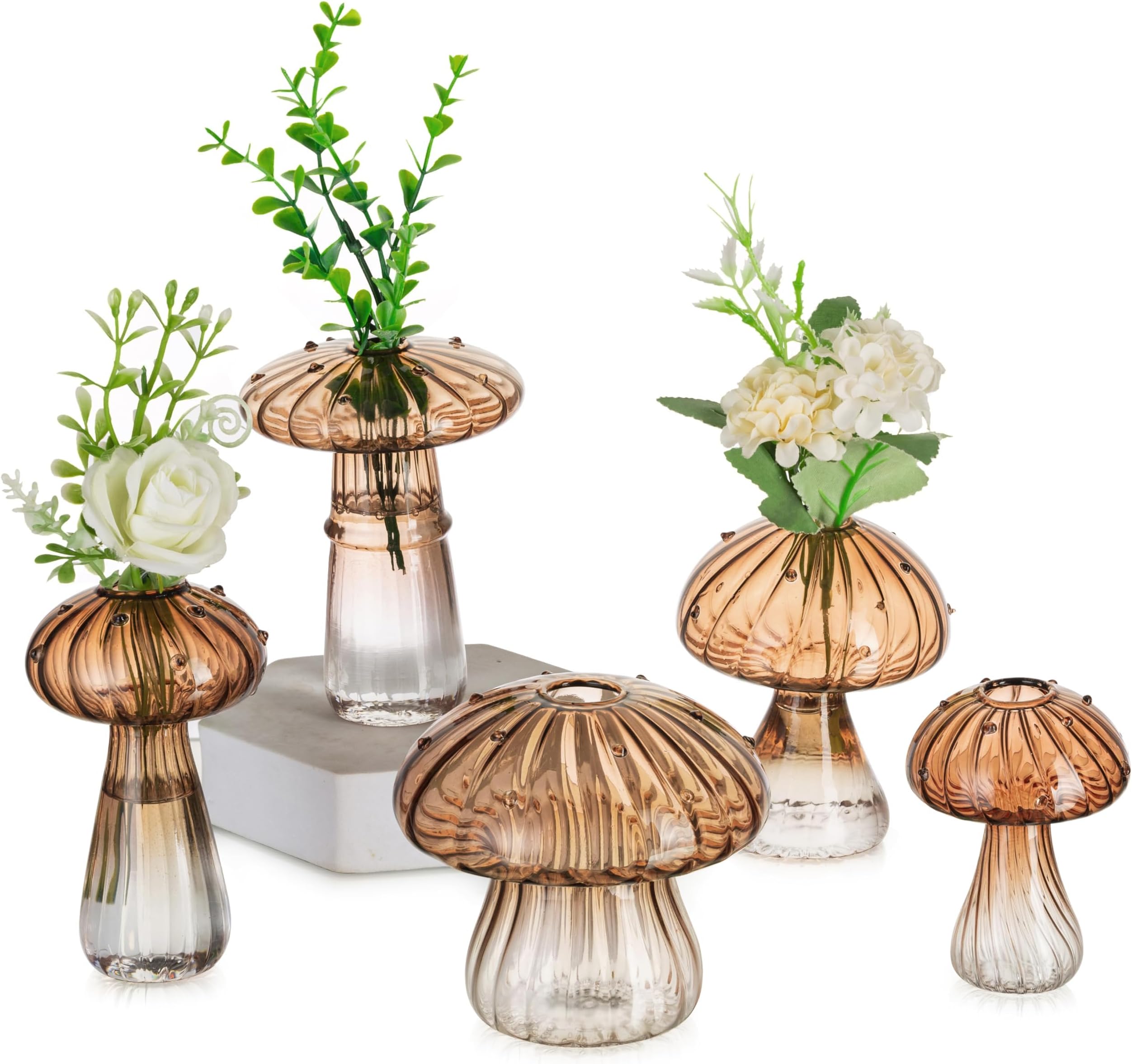 Amazon.com: Mushroom Vase, Delicate Flower Vase, Cottagecore Room Decor ...