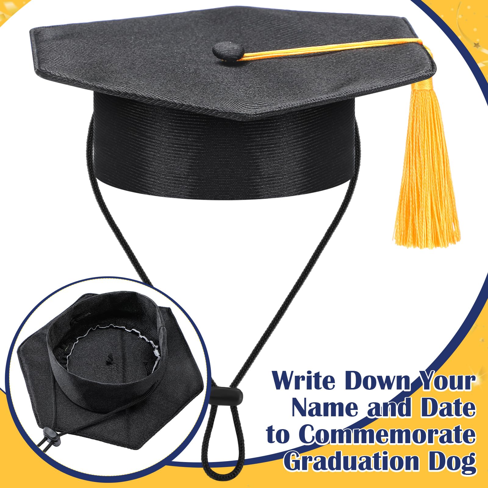 Snapklik.com : Geyoga Dog Cat Graduation Cap And Gown Set Washable ...