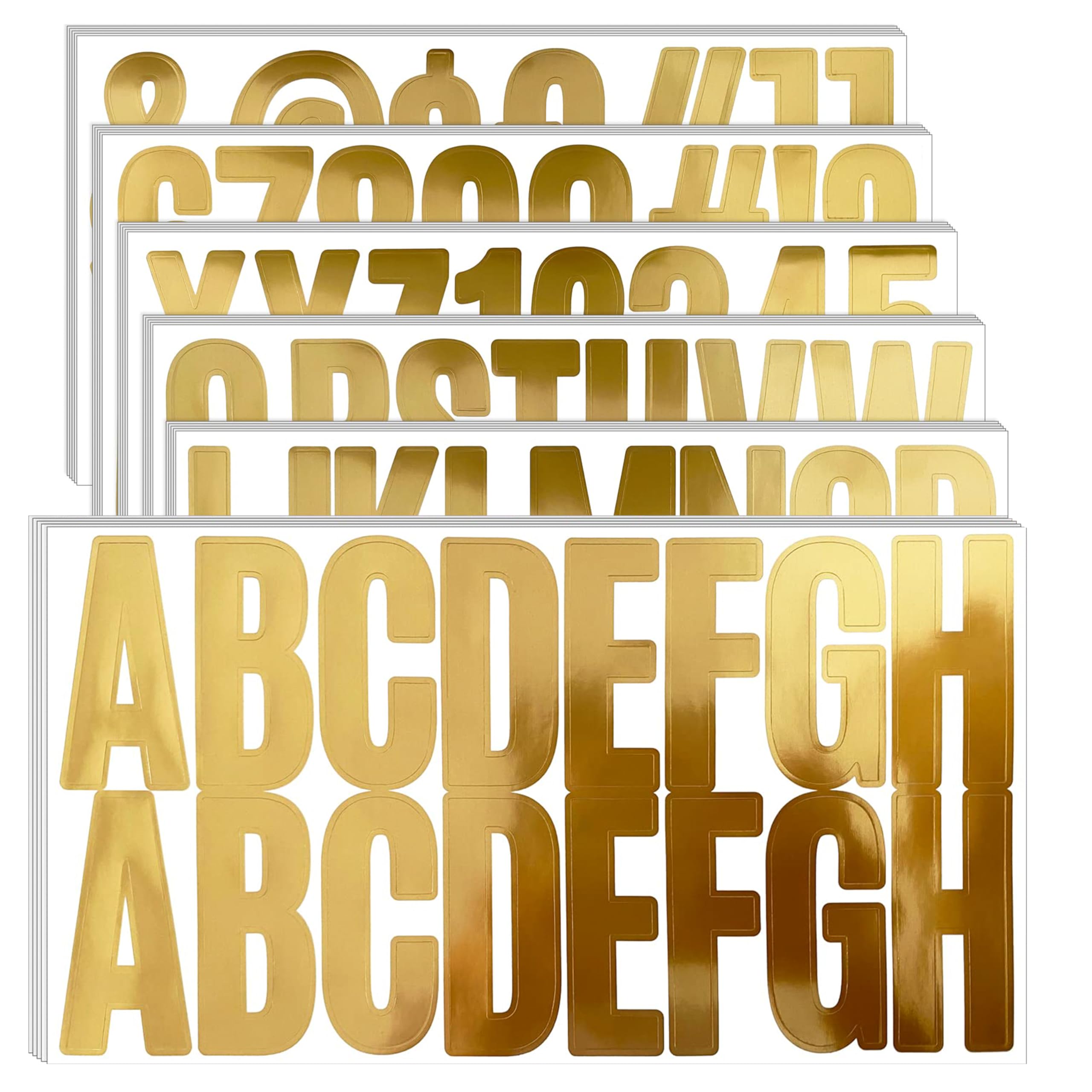 Amazon.com: 24 Sheets Gold Outdoor Letter Stickers Large, 2.5 inch ...
