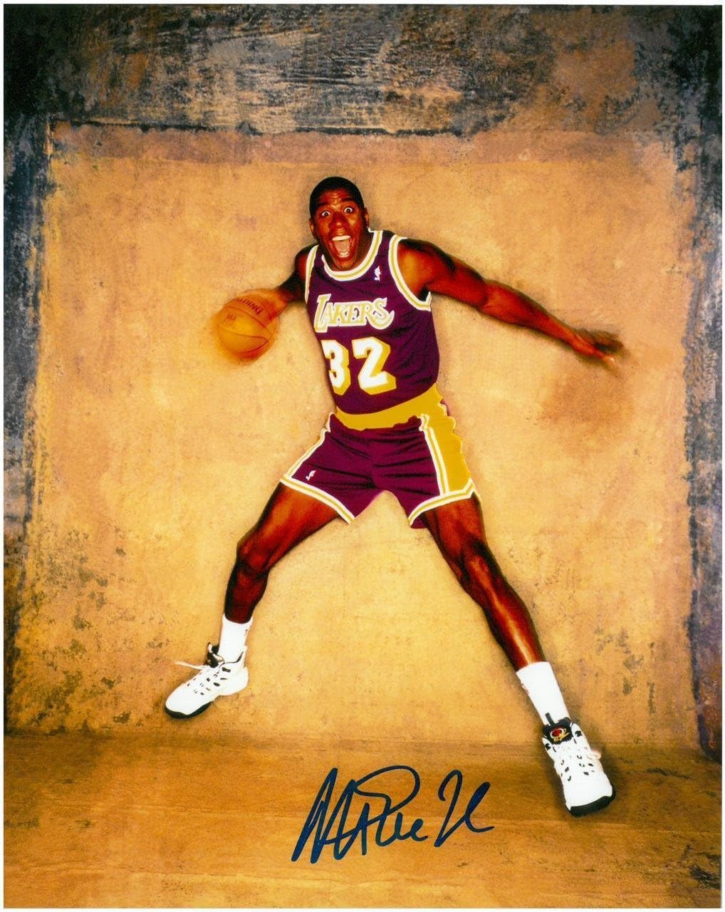 Autographed Magic Johnson Picture - LA 8x10#16 Shoot - Autographed NBA ...