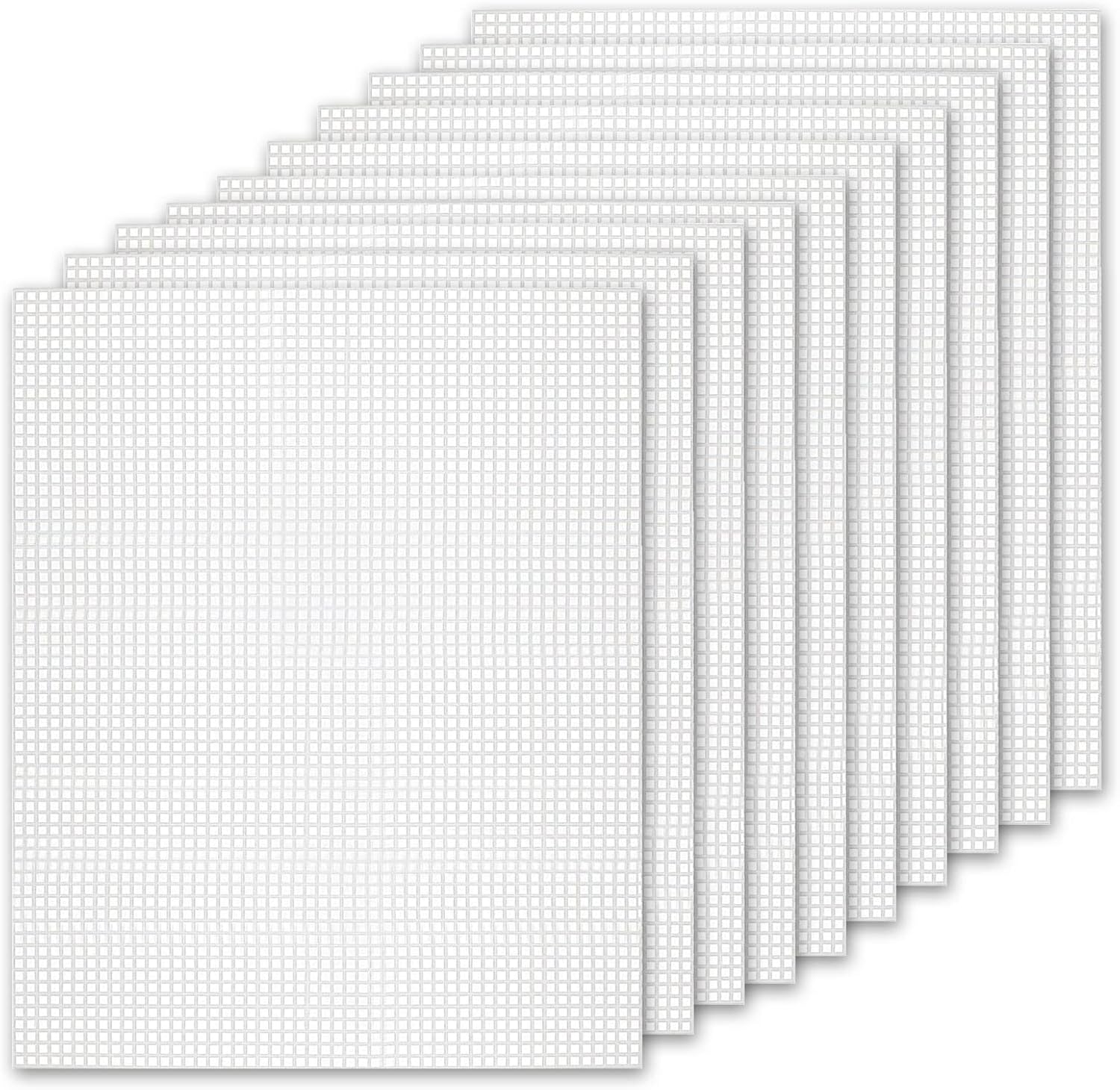 Amazon.com: 10 PCS Plastic Mesh Canvas Sheets-13.5X 10.5Inch 7 Count ...