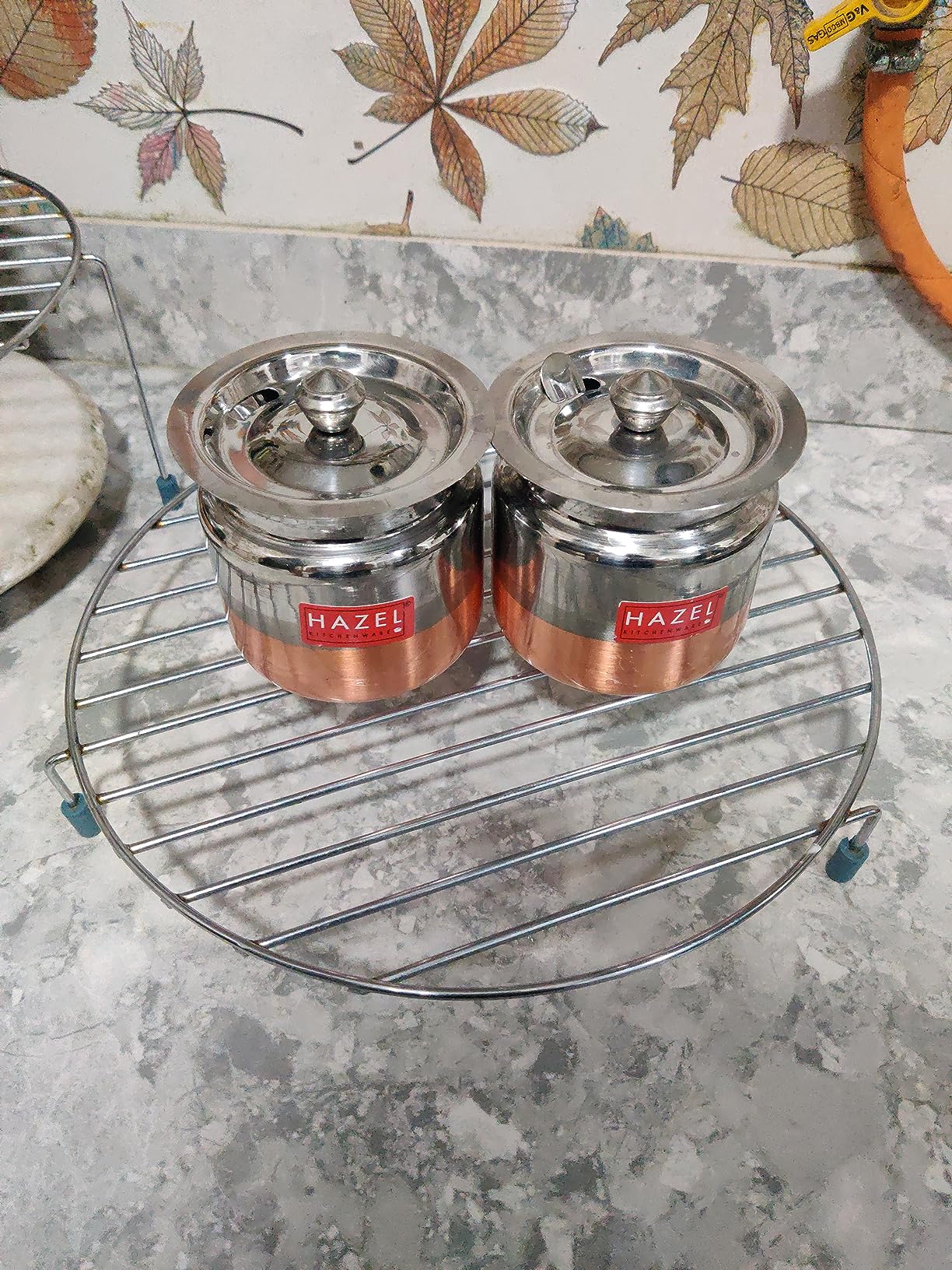 Buy Hazel Stainless Steel Ghee Pot with Bottom, Silver Online at Low ...