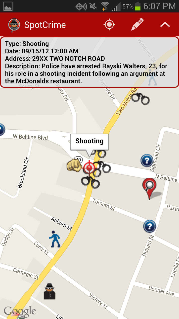 SpotCrime Crime Map - App on the Amazon Appstore