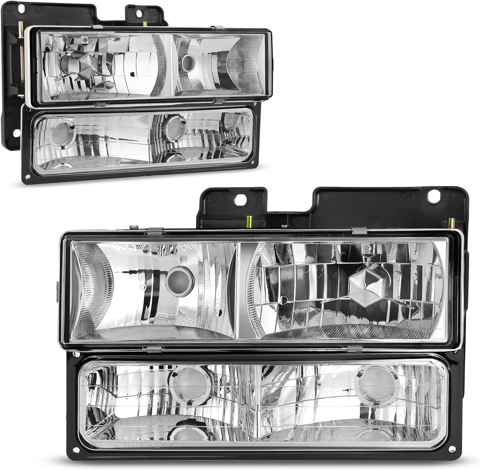 Amazon.com: AUTOSAVER88 Headlight Assembly Compatible with 1990-2000 Chevy GMC C1500 C2500 C3500 ...