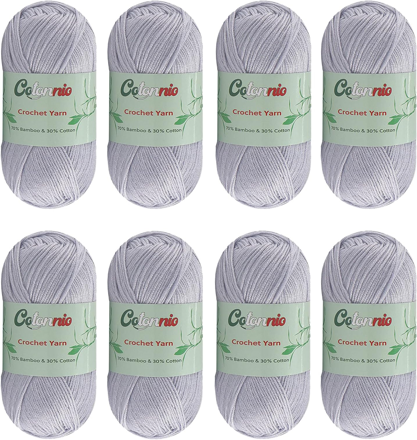 Amazon.com: 8 Skeins Crochet Knitting Yarn 70% Rayon derived from ...