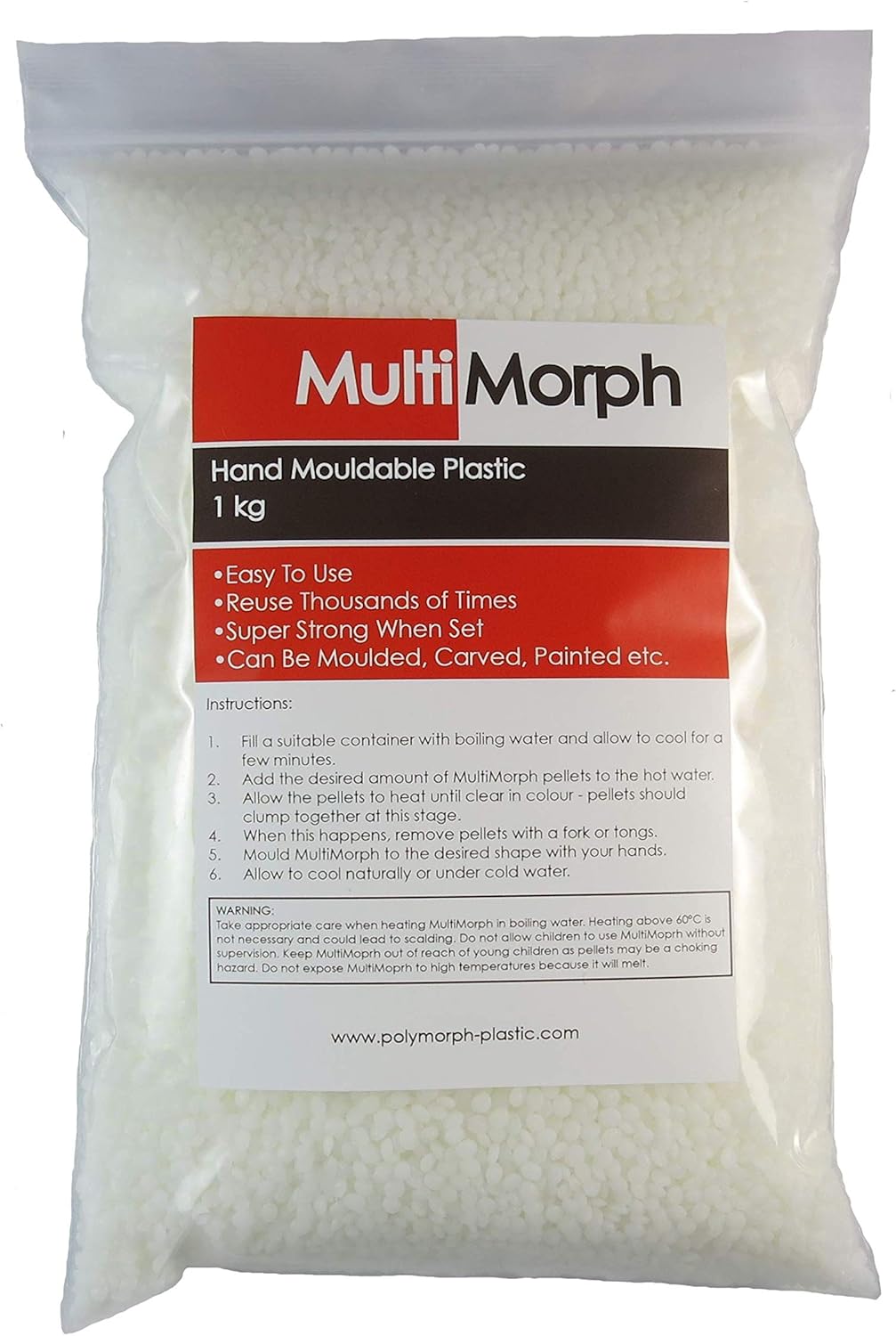 MultiMorph Mouldable Plastic (NoColours, 1kg) : Amazon.co.uk: Home ...