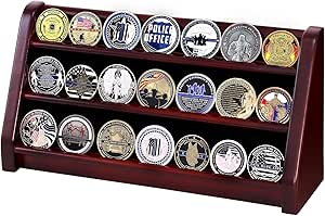 Amazon.com: DecoWoodo Challenge Coin Display Case, 3 Rows Solid Wood ...