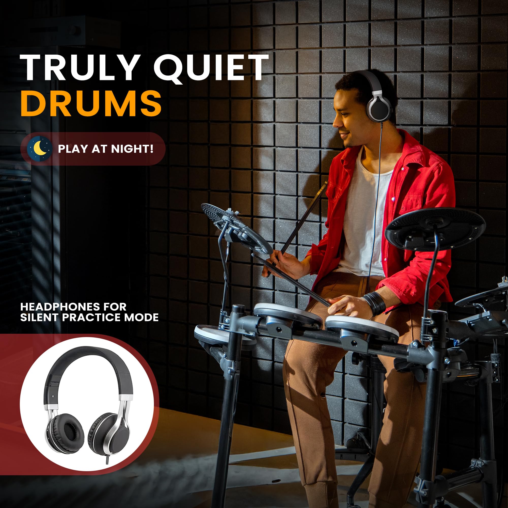 Snapklik.com : Pyle Electronic Drum Set
