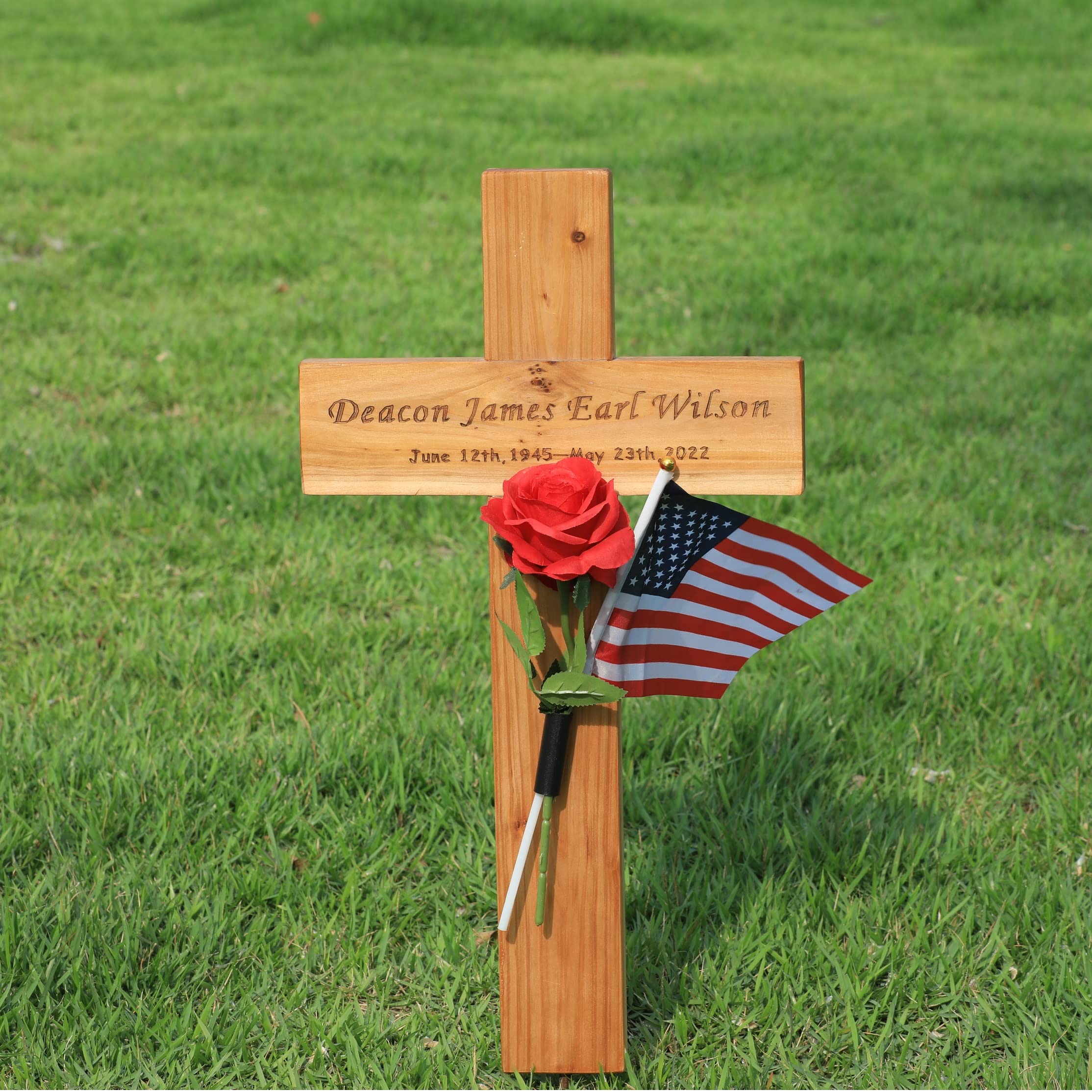 Amazon.com: Personalized Wooden Memorial Crosses Stake for Pets,Dog,Cat ...