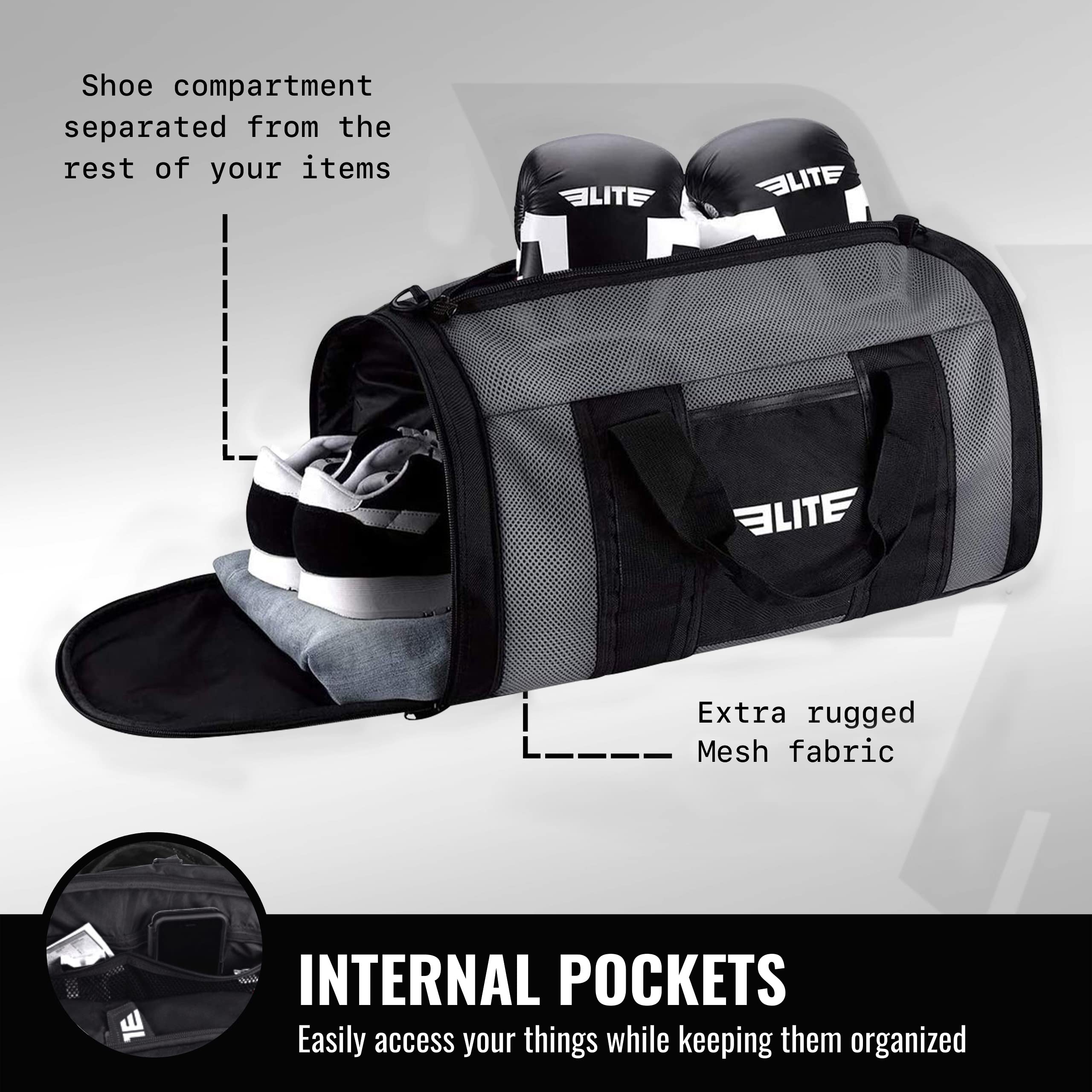 Snapklik.com : Elite Sports Boxing Gym Duffle Bag For MMA