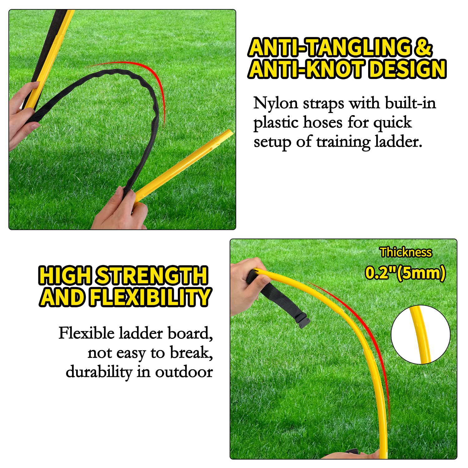 Snapklik.com : Socpuro Agility Ladder Speed Training Equipment 16FT 12 ...