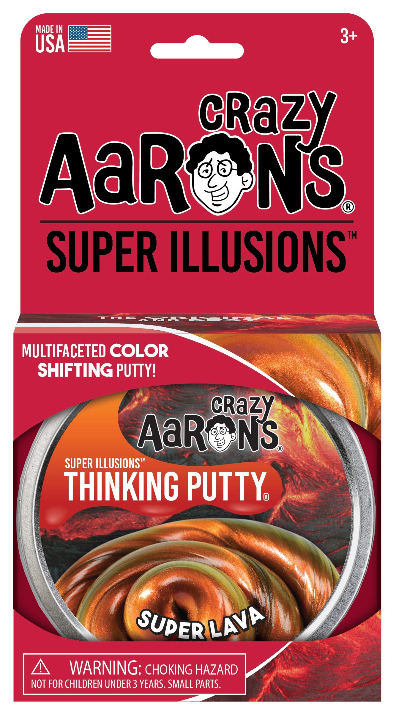 Crazy Aaron's Thinking Putty 4" Tin - Super Illusions Super Lava ...