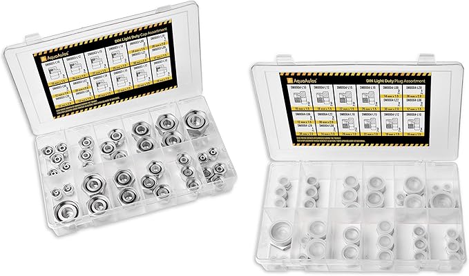 Amazon.com: 72 Pcs. DIN Light Duty Cap & Plug Assortment Hydraulic ...