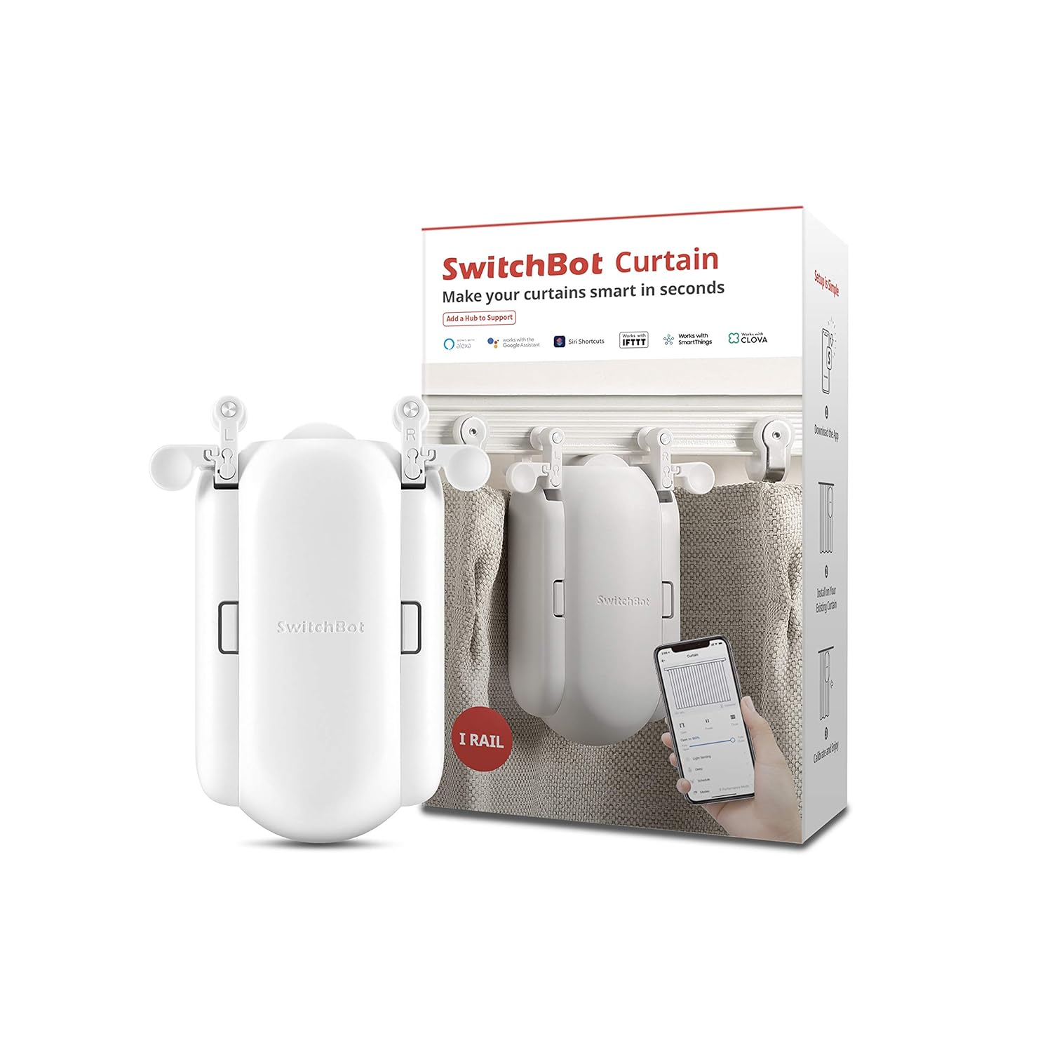Switchbot Curtain Smart Electric Motor Wireless App Or Automate Timer