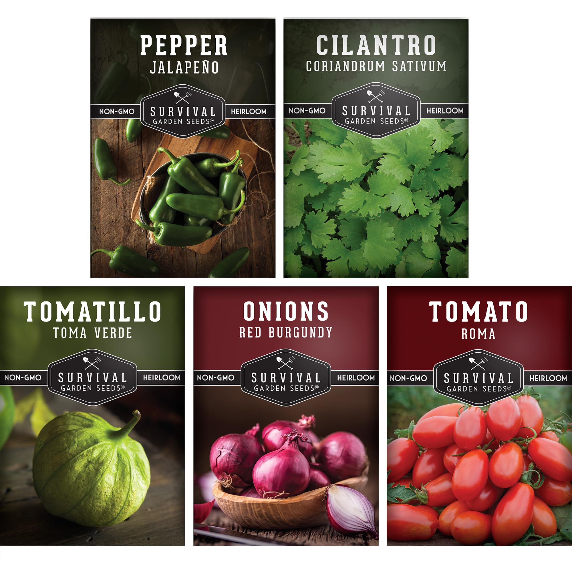 Amazon.com : Survival Garden Seeds Salsa Collection Seed Vault ...