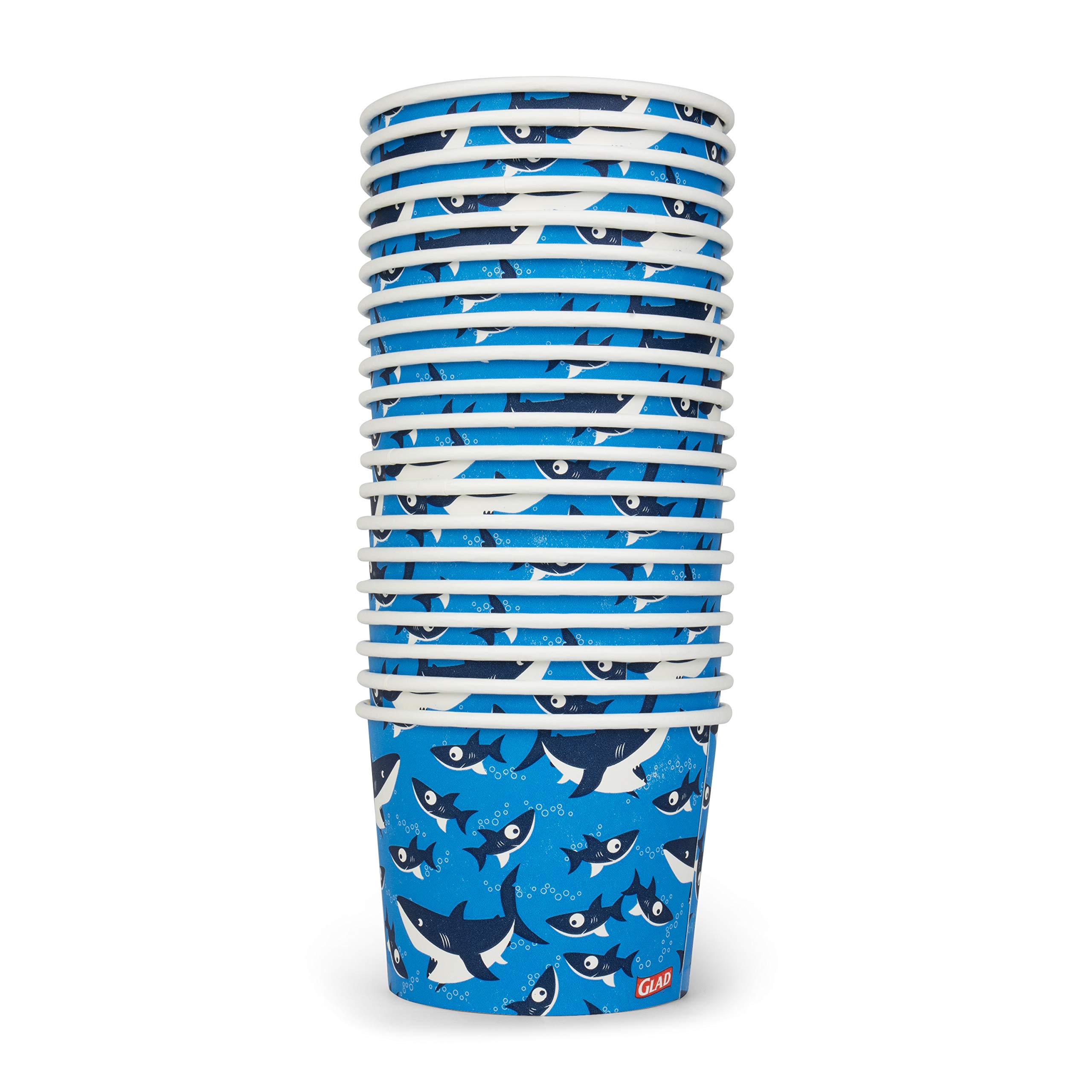 Snapklik.com : Glad Disposable Paper Snack Cups In Shark Design Snack ...