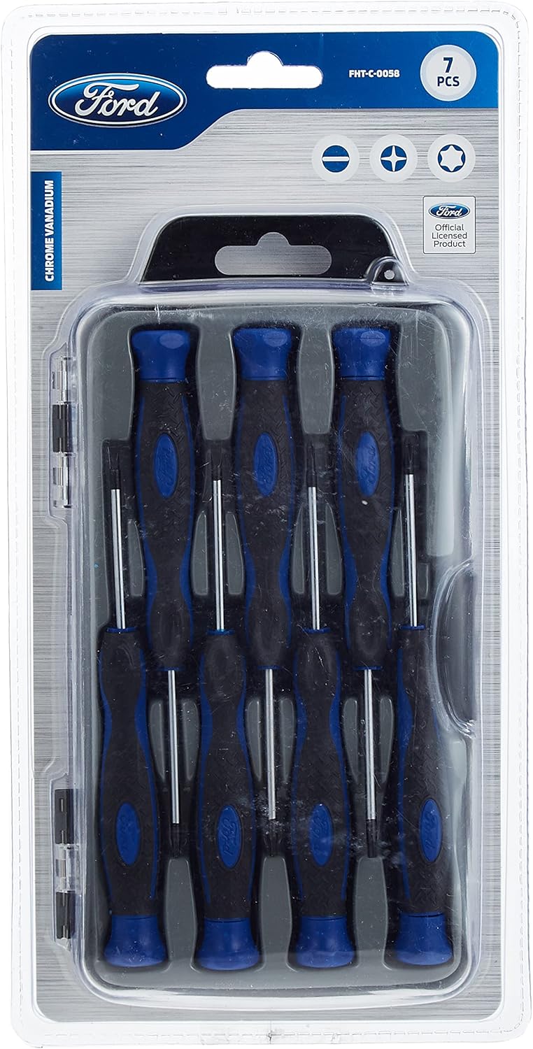 Ford Tools FHT-C-0058 Chrome Vanadium Precision Screwdriver 7-Pieces ...