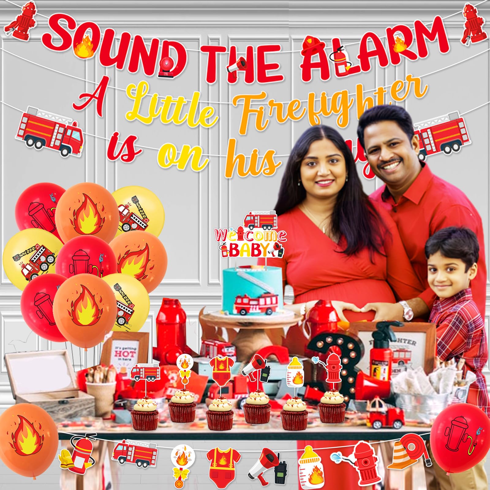 Fireman Themed Baby Shower Decorations