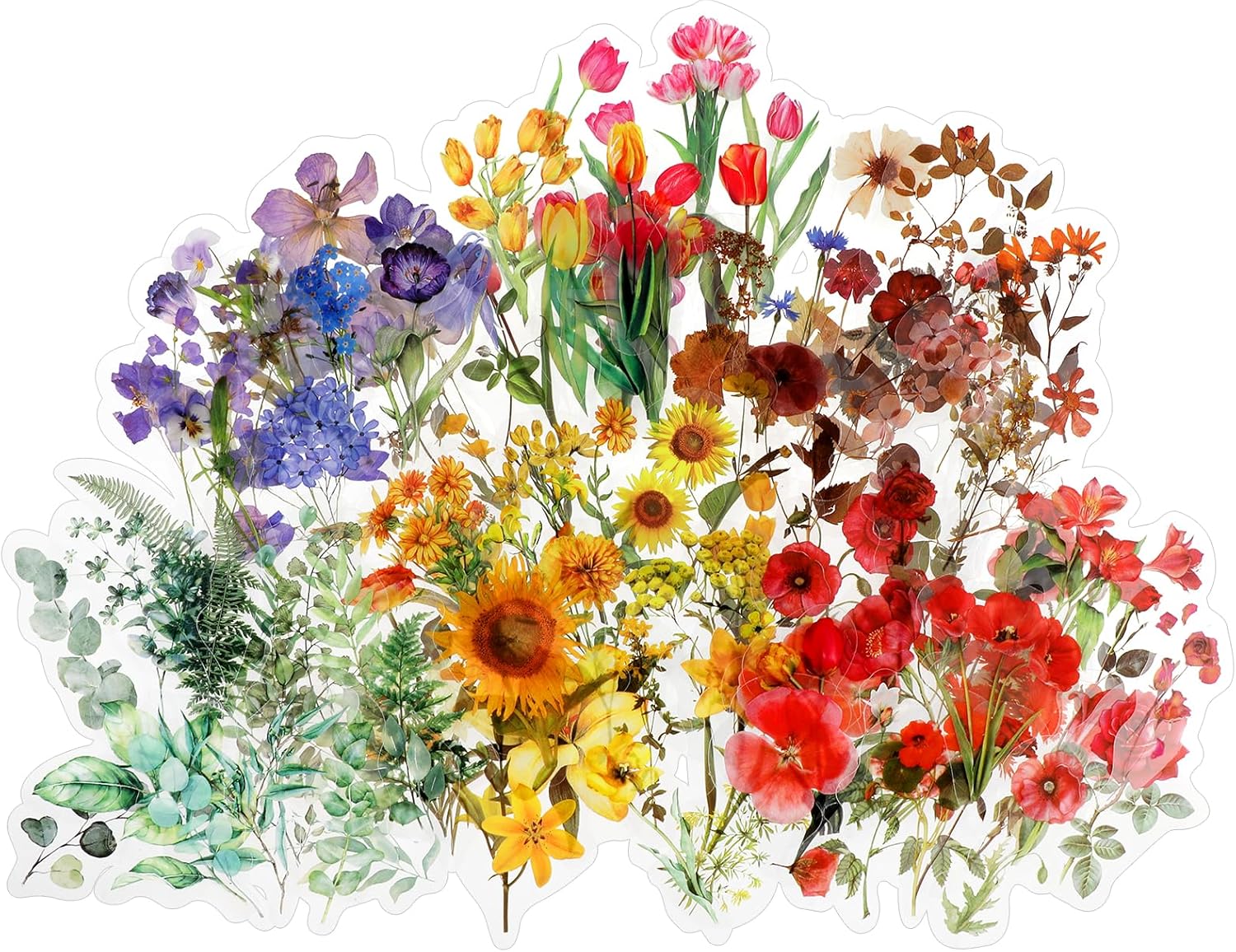 Amazon.com: 240Pcs Pressed Flower Resin Decals Set, Mabor Dried Flower ...