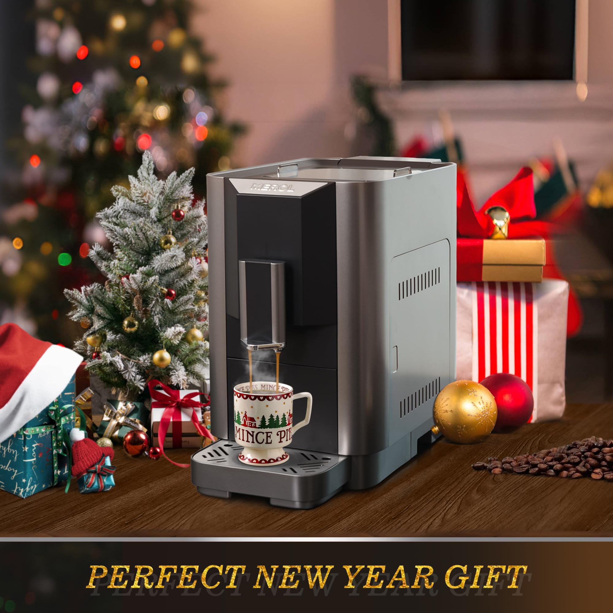 MEROL Super Automatic Espresso Coffee Machine, 19 Bar Barista Pump ...