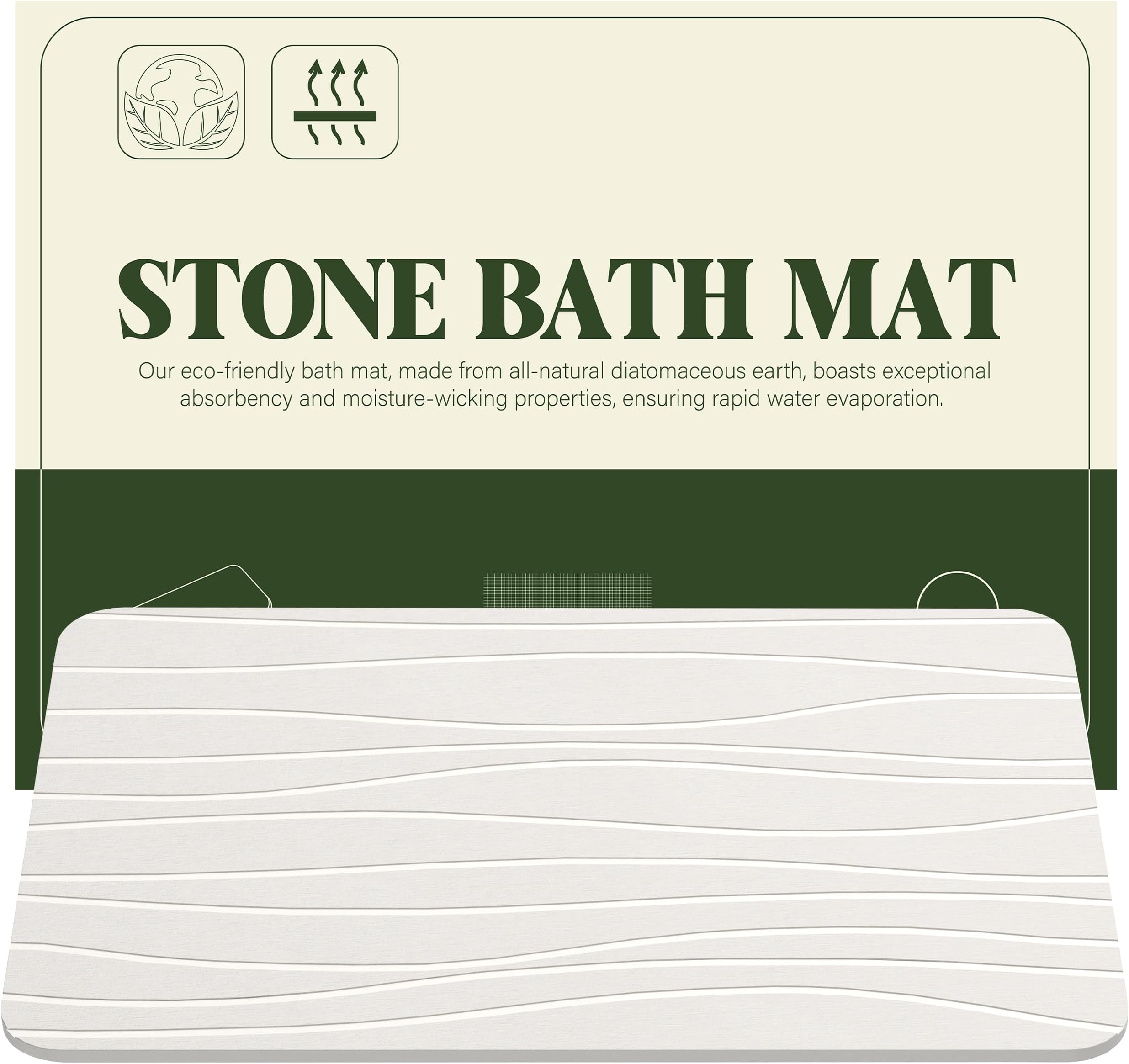 Amazon.com: The Online Falcon Stone Bath Mat Diatomaceous Earth 23.5X15 ...