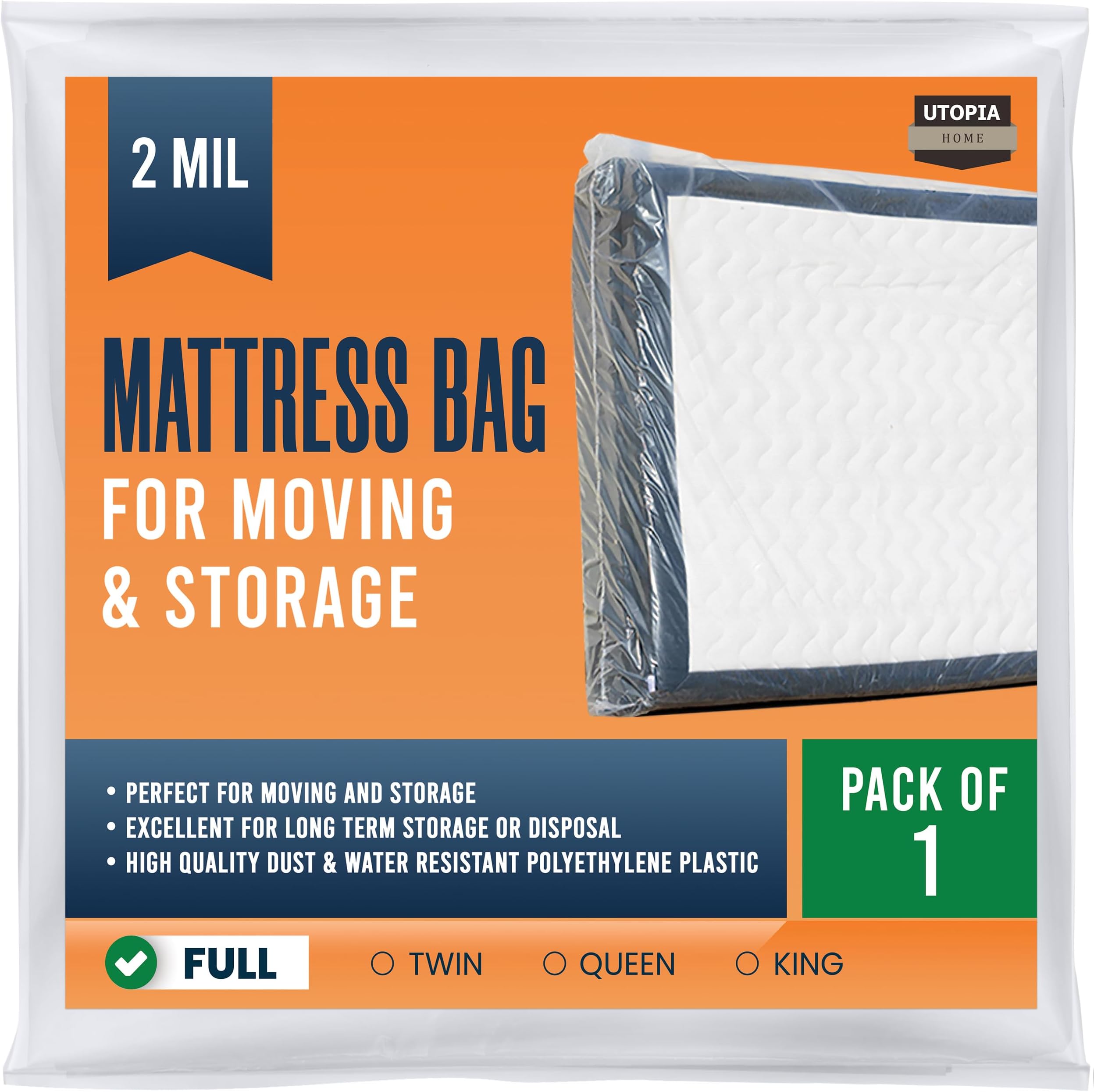 Amazon.com: U-Haul Standard Full Mattress Bag – Moving & Storage Cover ...