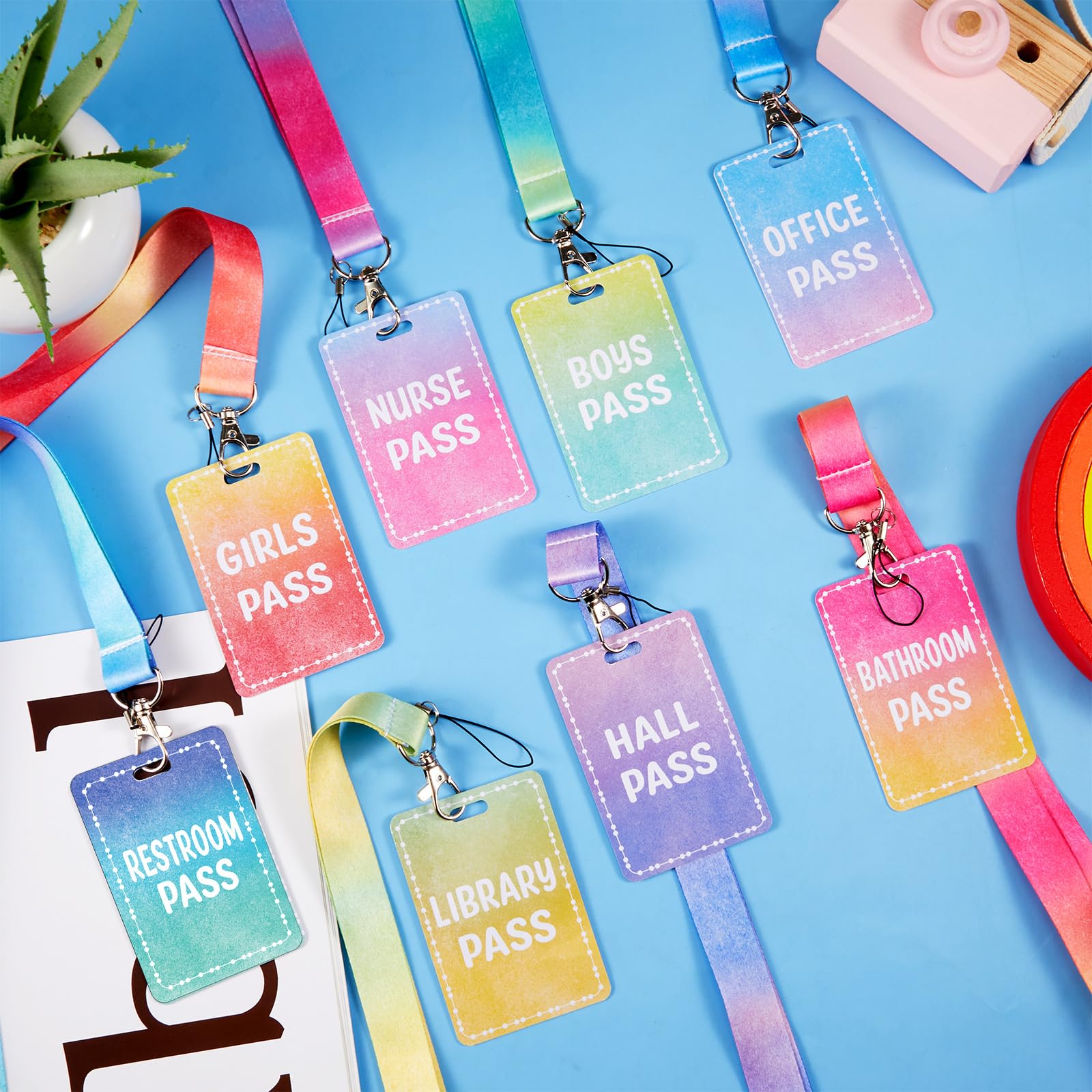 Snapklik.com : 8 Sets Hall Lanyards Passes Classrooms Passes Set ...