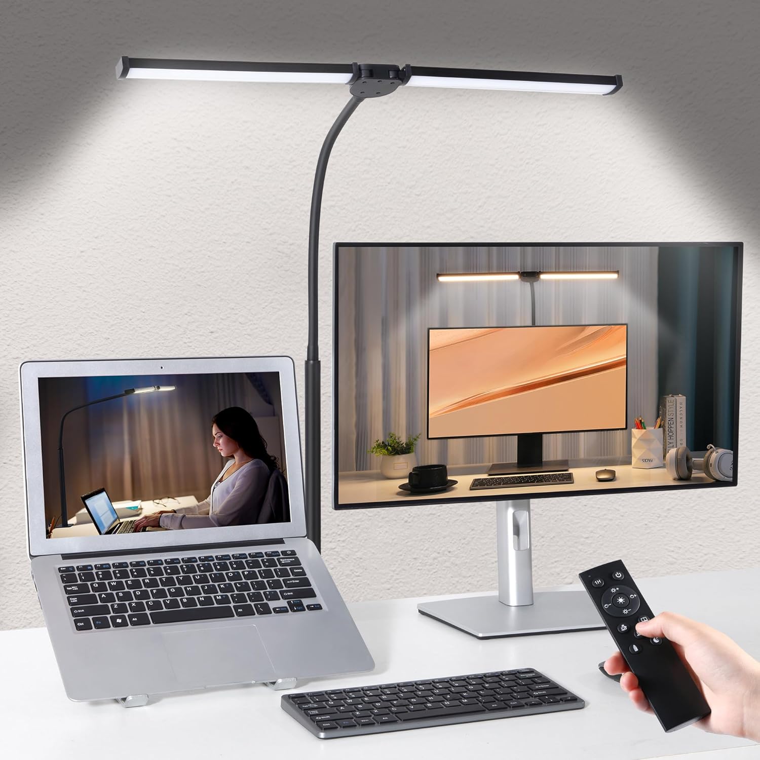 Amazon.com: LIBORA Led Desk Lamp for Home Office, Remote Control ...
