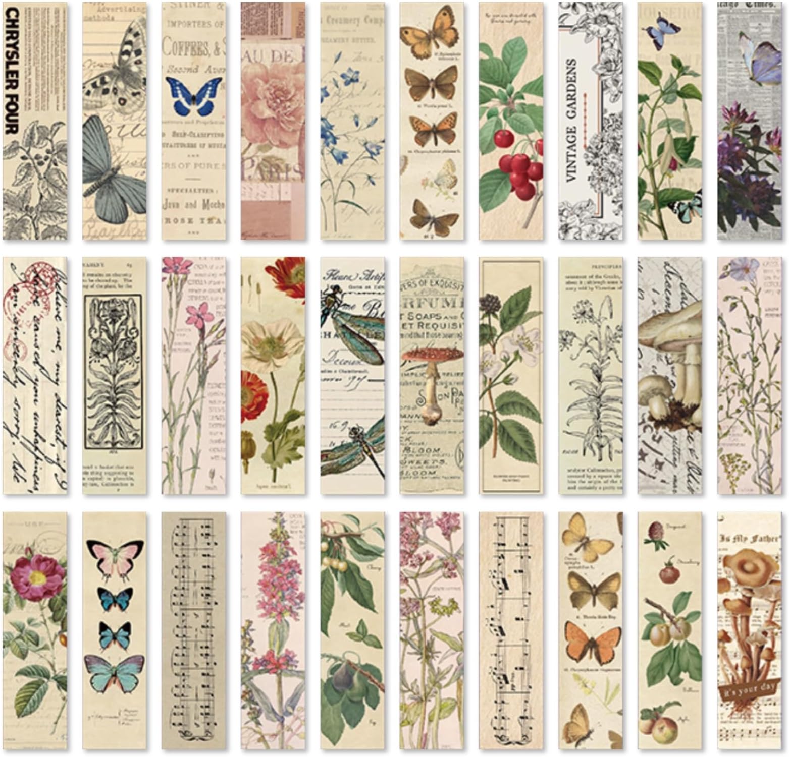 Amazon.com: Generic 30PCS Vintage Aesthetic Bookmarks for Reading Women ...