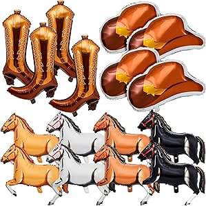 Amazon.com: Western Themed Party Balloons 8 Pcs Horse Balloons 4 Pcs ...