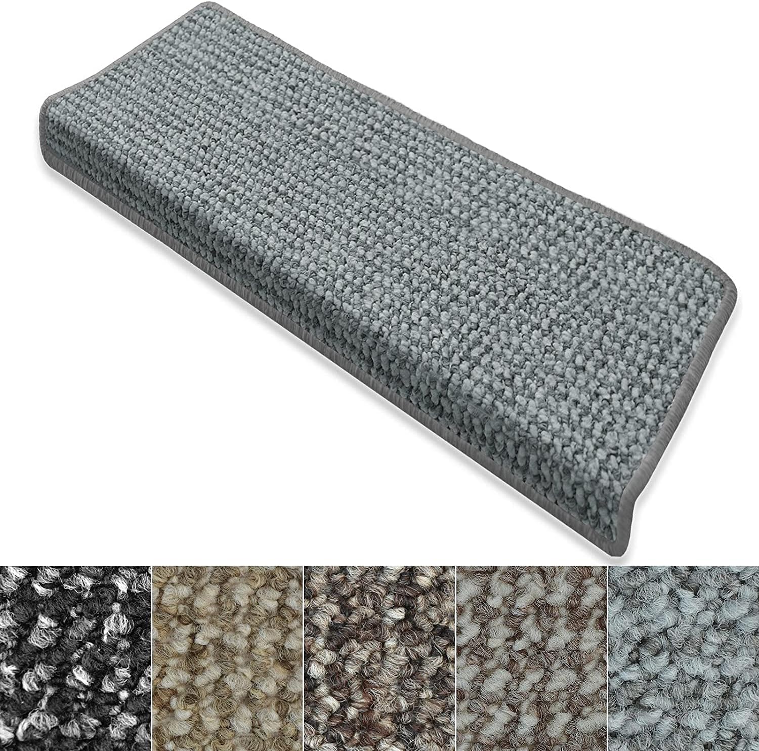 FLODI. Carpet Stair Mats, Carlton, Set of 15 Pieces, Self Adhesive Anti ...