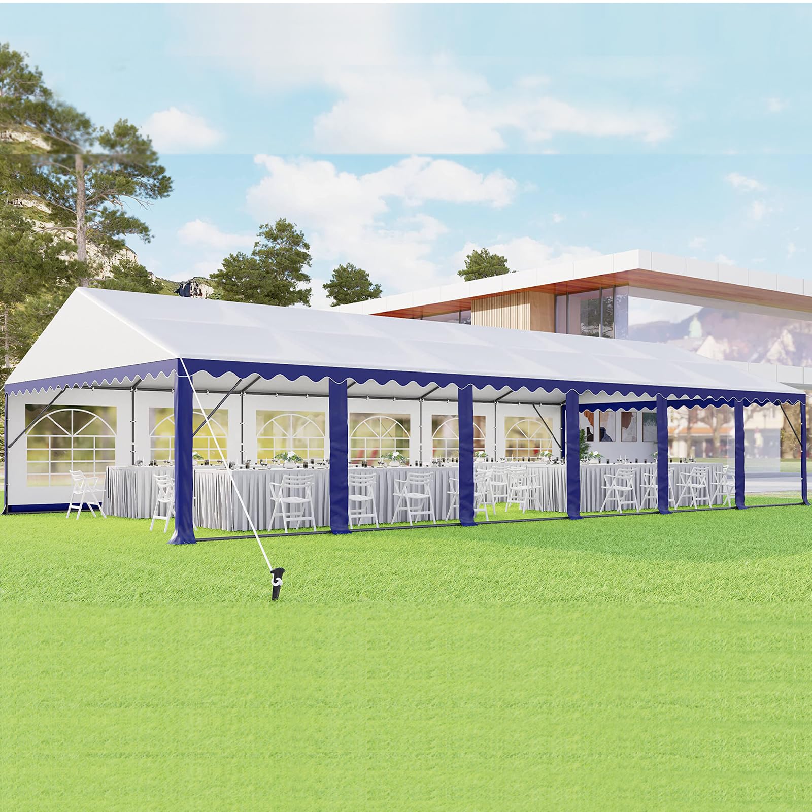 Amazon.com : MFSTUDIO 20'x40' Party Tent, Outdoor Heavy Duty Party ...