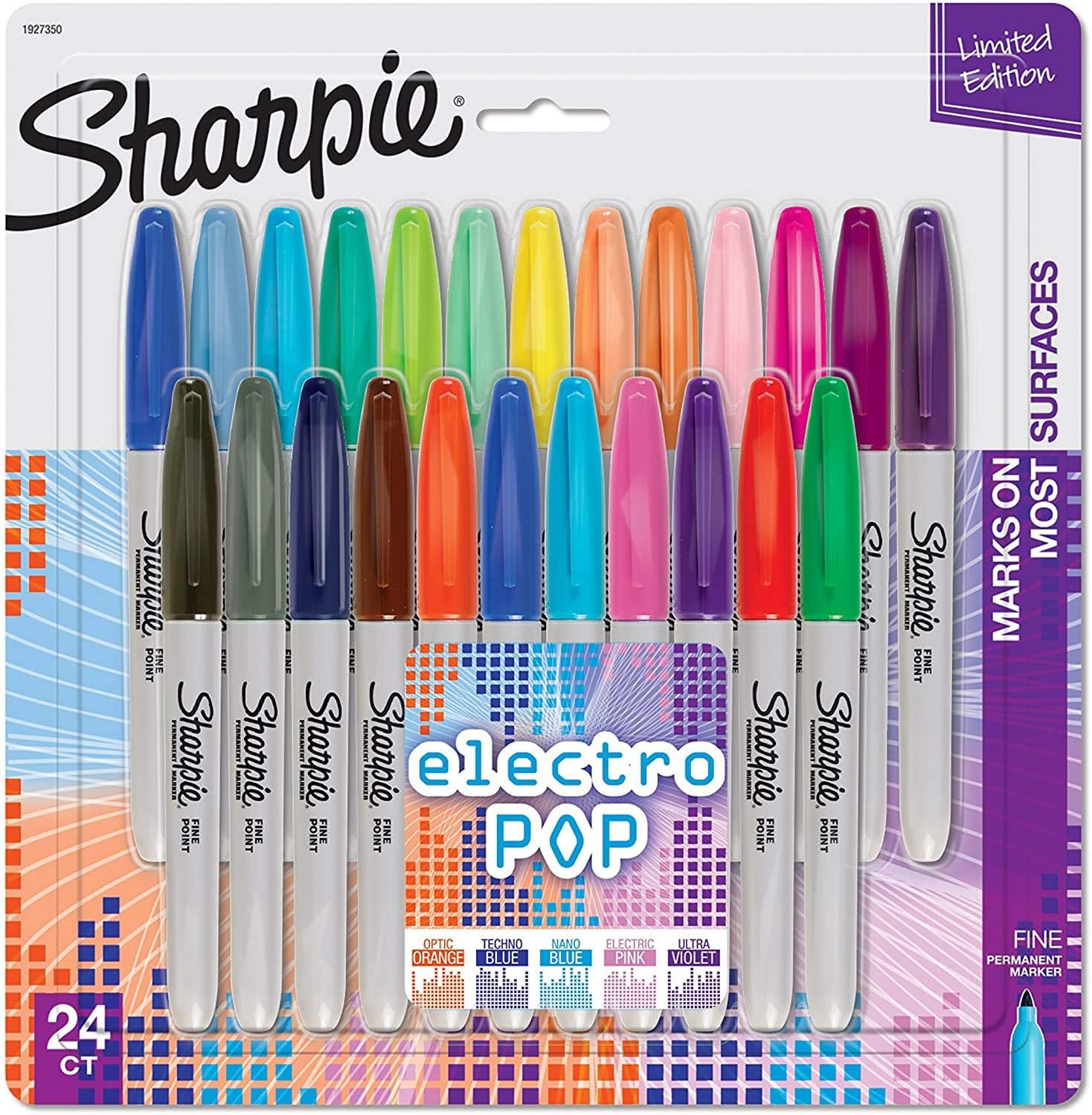 Amazon.com : SHARPIE Permanent Markers, Fine Point, Featuring Mystic ...