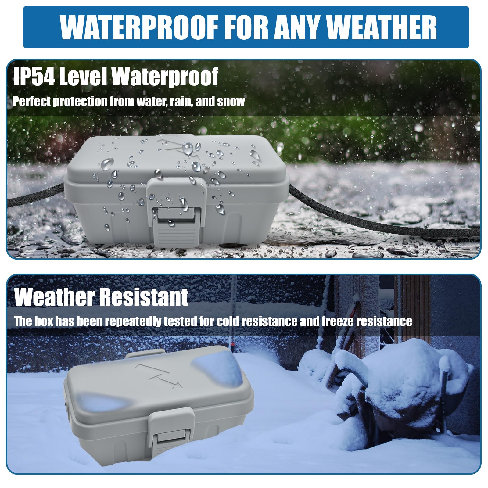 1PCS Weatherproof Electrical Connection Box, Outdoor Electrical Box ...