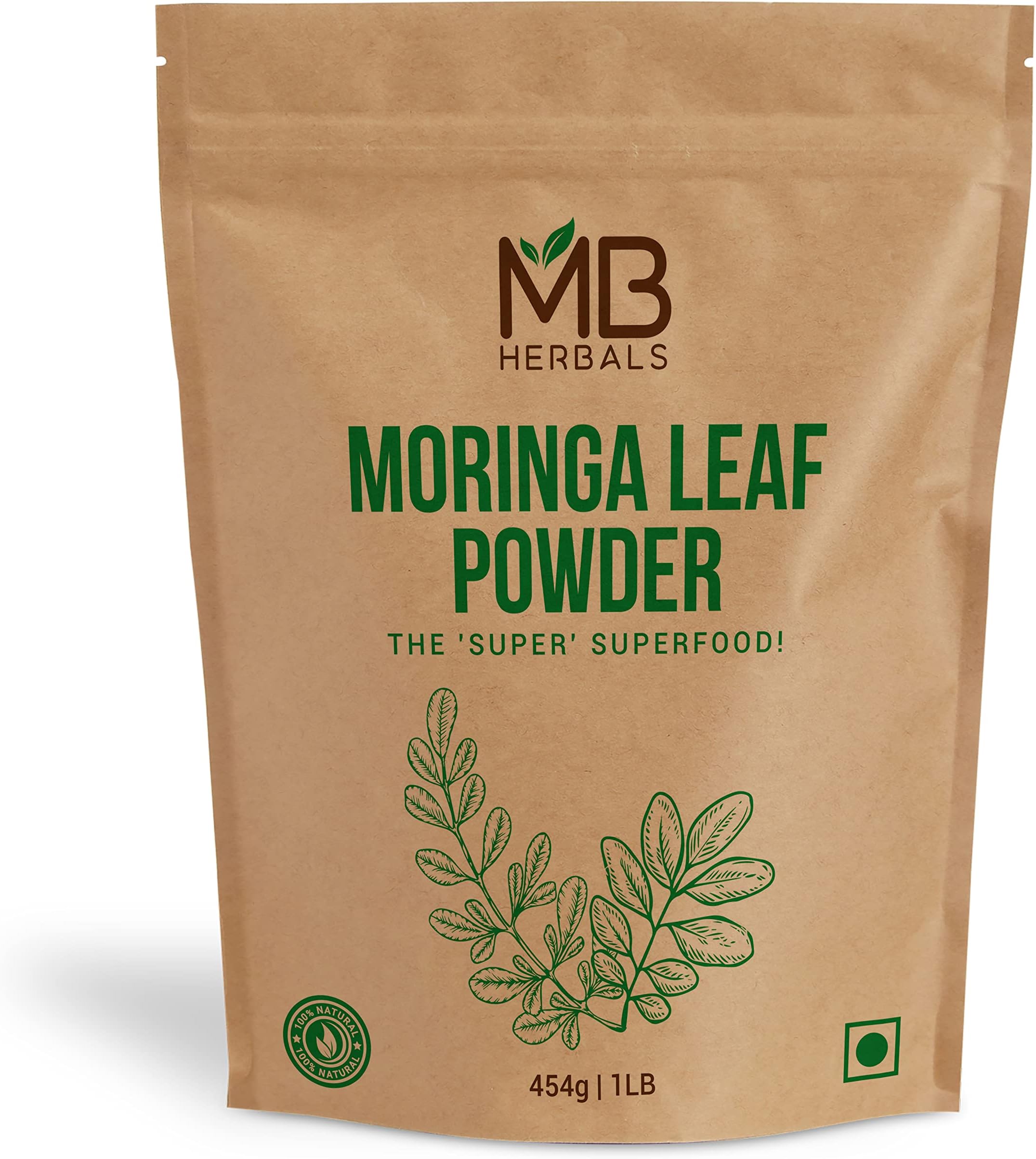 Amazon.com: MB Herbals Moringa Leaf Powder 8 oz (227g / 0.5 LB) | 100% ...
