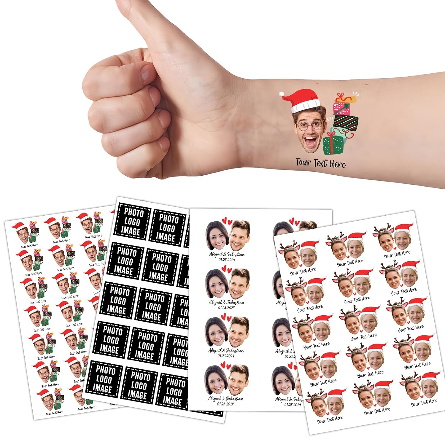 Amazon.com : Ubmpj Custom Temporary Tattoos Personalized Temporary ...