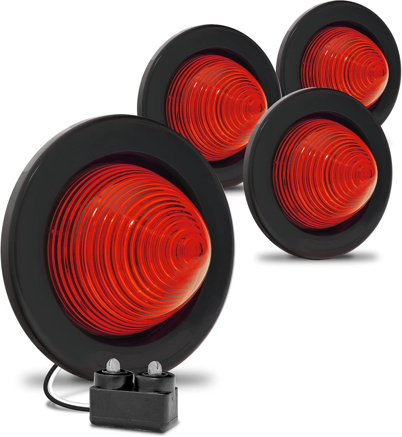 TRUE MODS – 4 luces LED redondas de cola roja de 2.5 pulgadas para ...